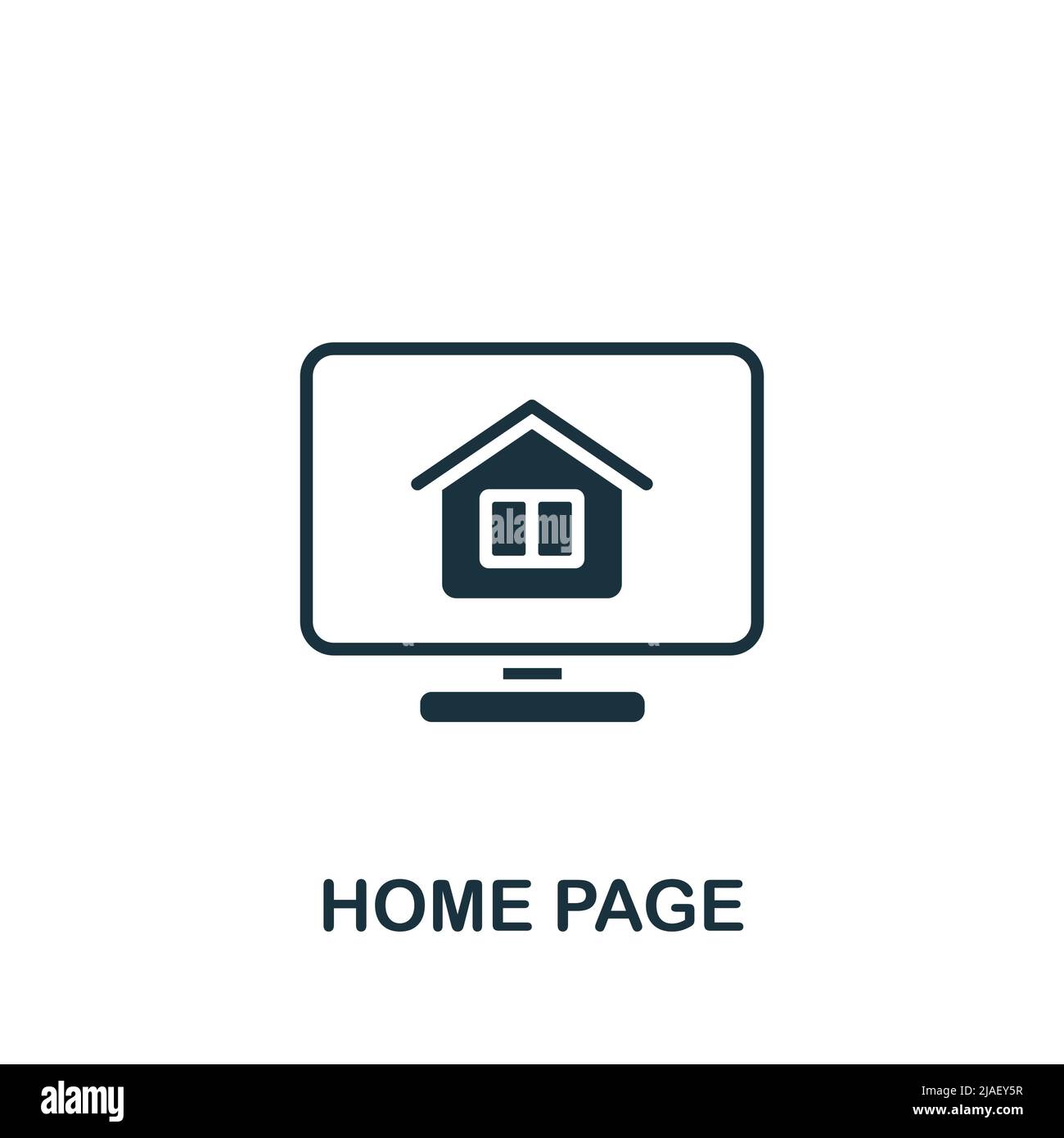 Home Page icon. Monochrome simple Web Design icon for templates, web ...