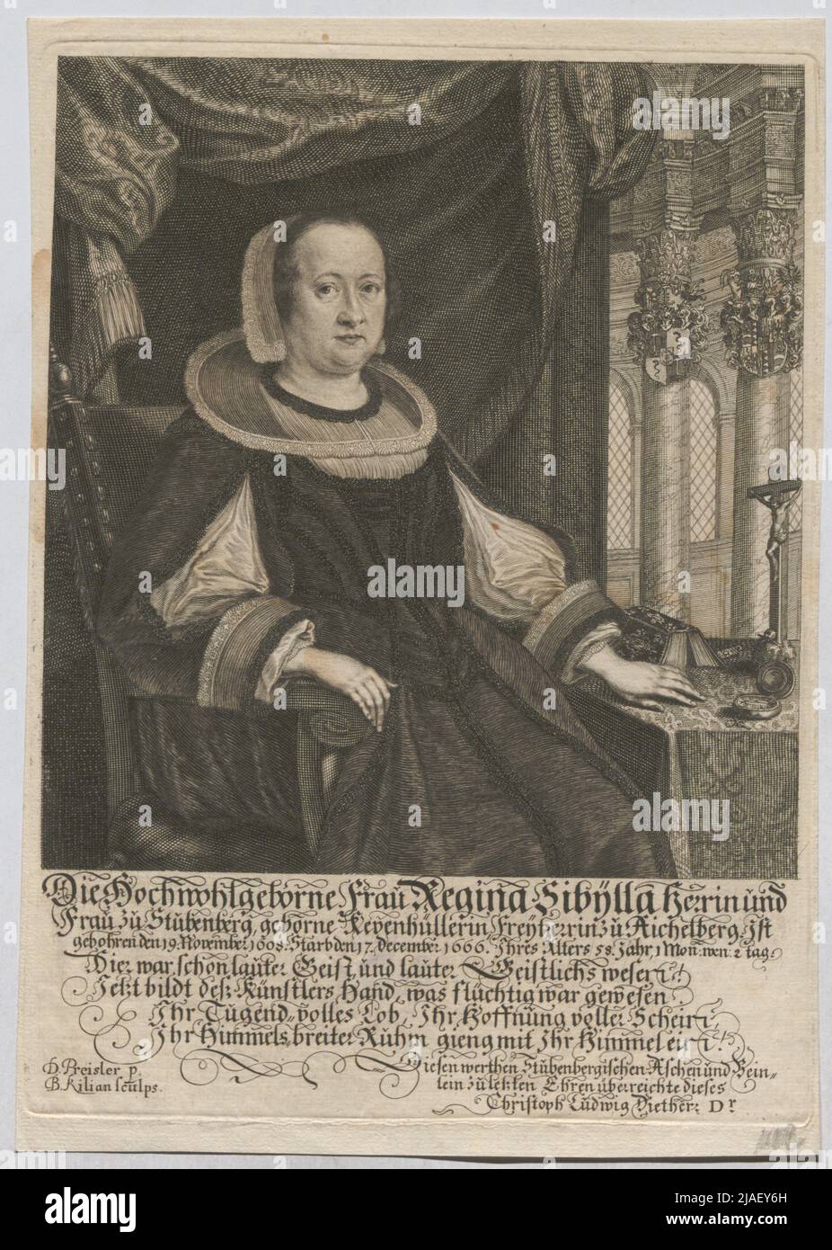 The highly born woman Regina Sibylla Mistress and wife zu Stubenberg ...