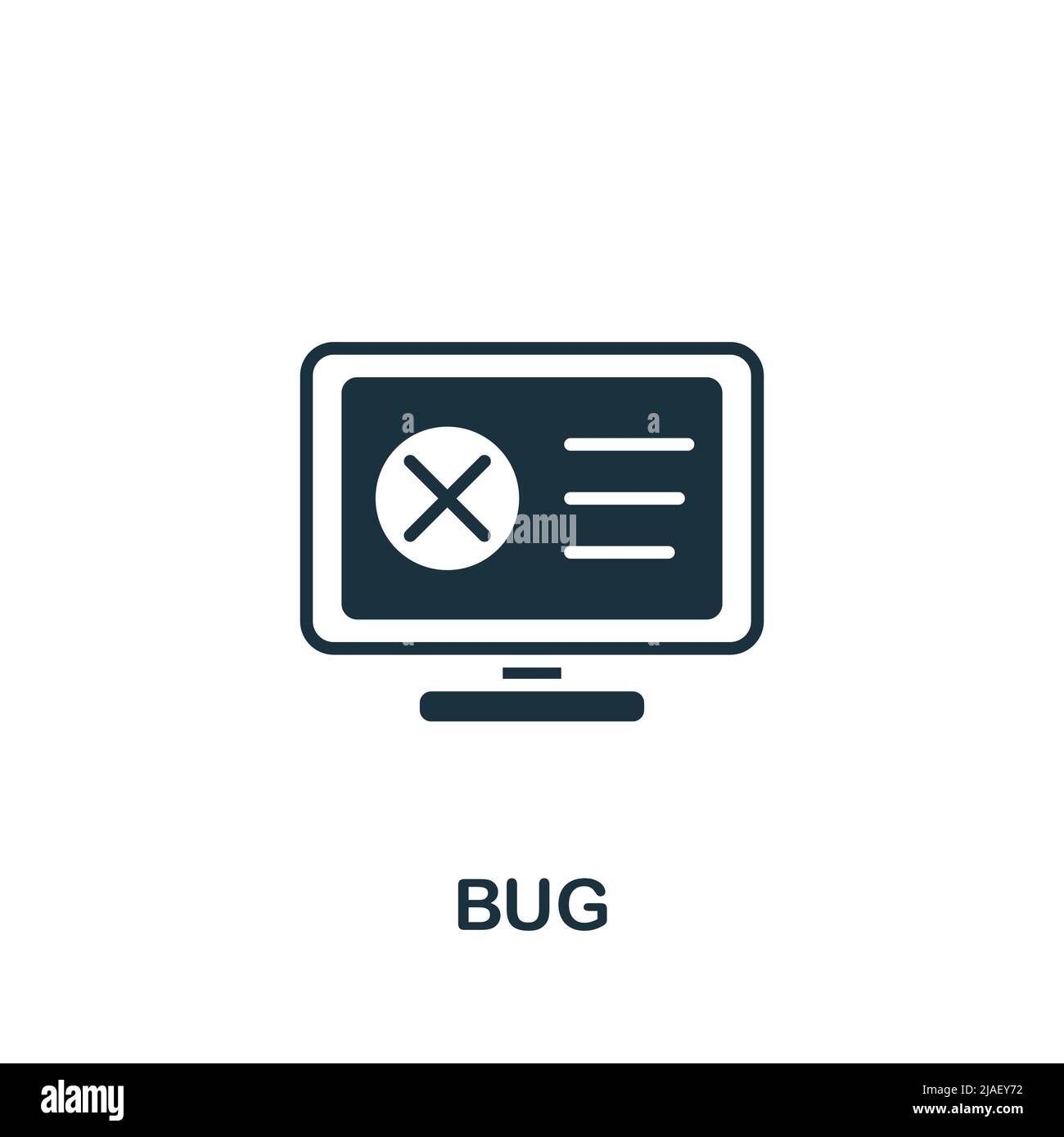 Bug icon. Monochrome simple Web Design icon for templates, web design ...