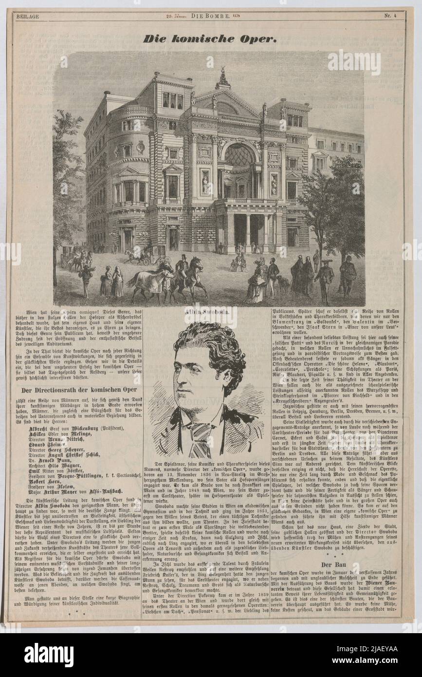 The comic opera. Albin Swoboda. ". The" Komische Oper "in Vienna and ...