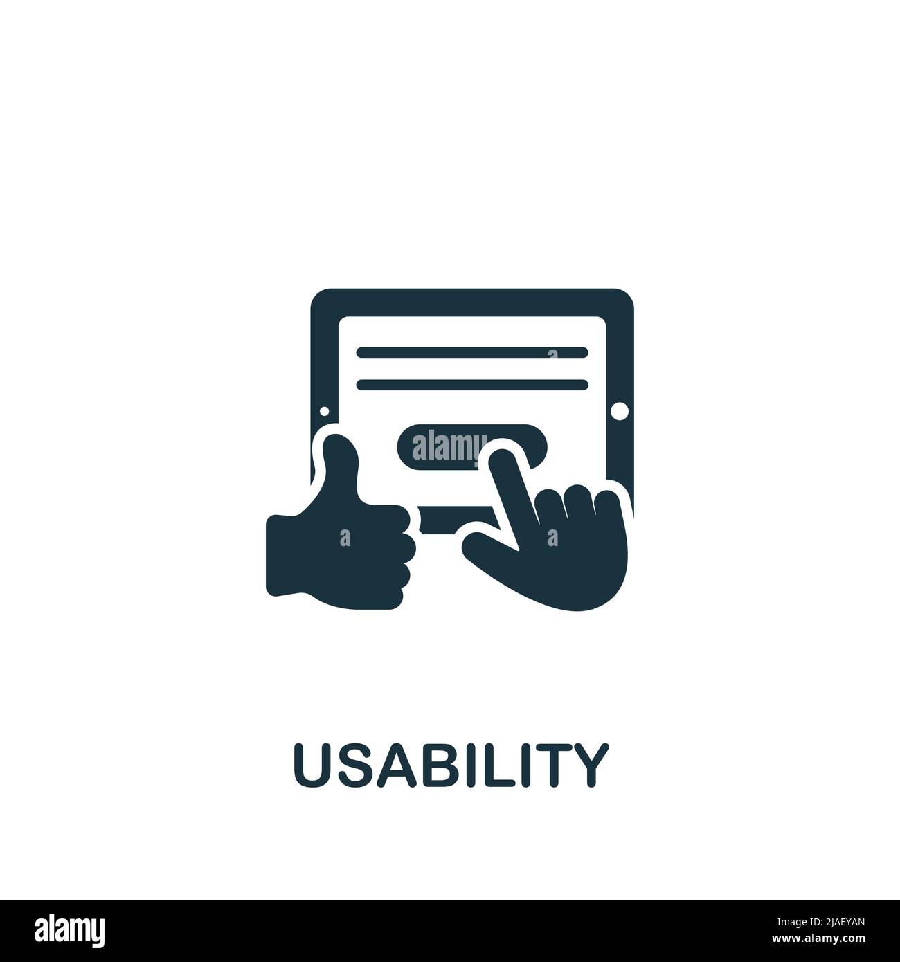 Usability icon. Monochrome simple Web Design icon for templates, web ...