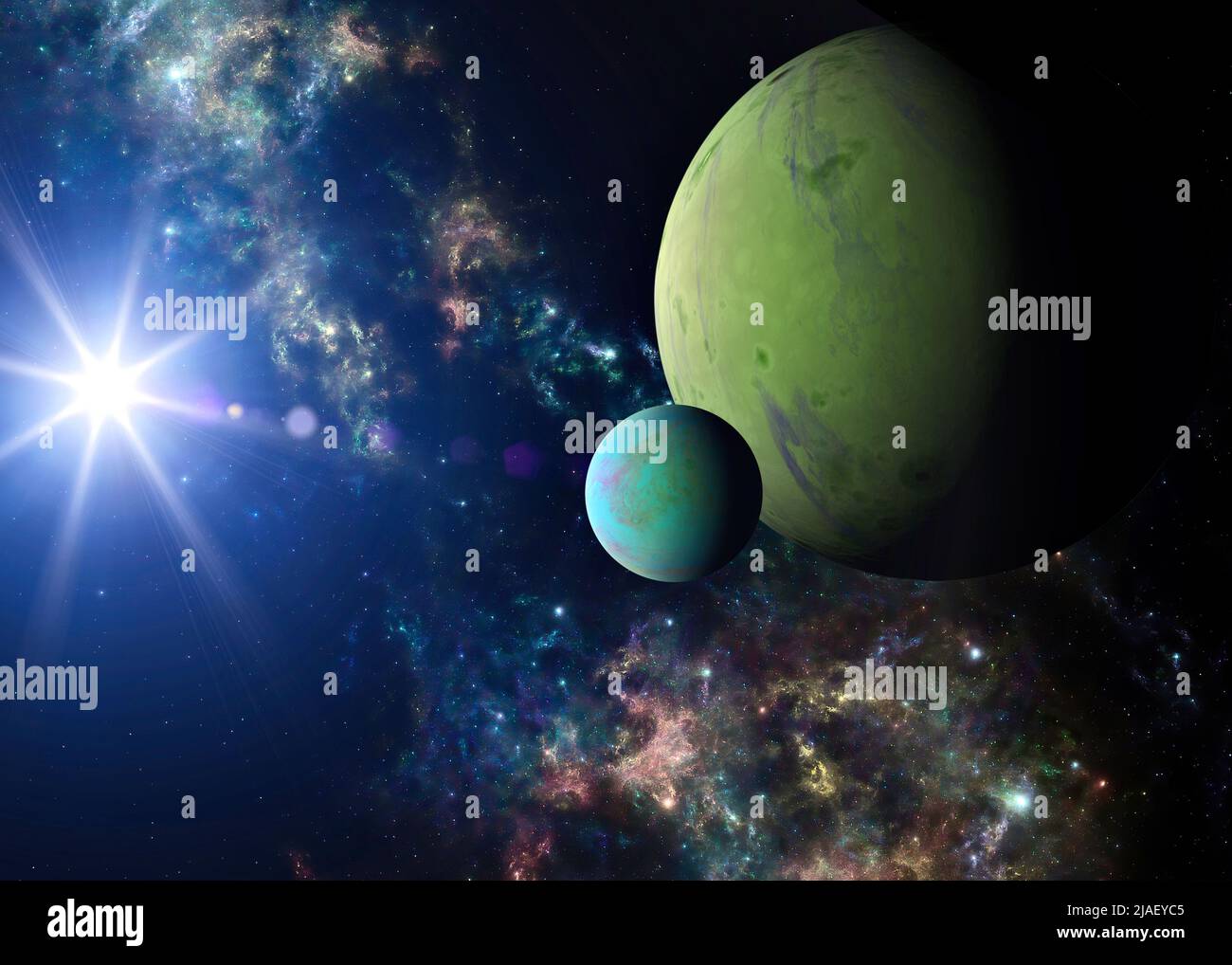 Planets and exoplanets of unexplored galaxies. Sci-Fi. New worlds to ...