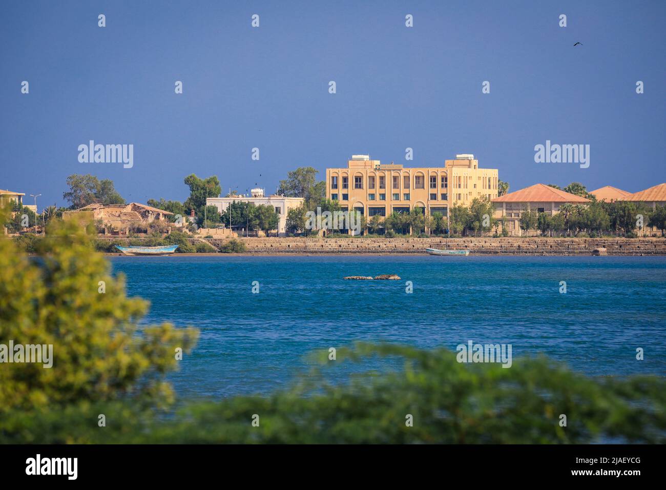 Nice View to the Blue Water Port in the Massawa Stock Photo - Alamy