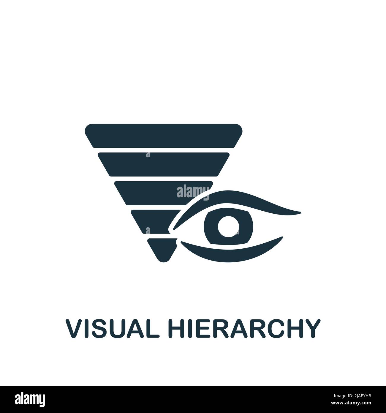 Visual Hierarchy icon. Monochrome simple Web Design icon for templates ...