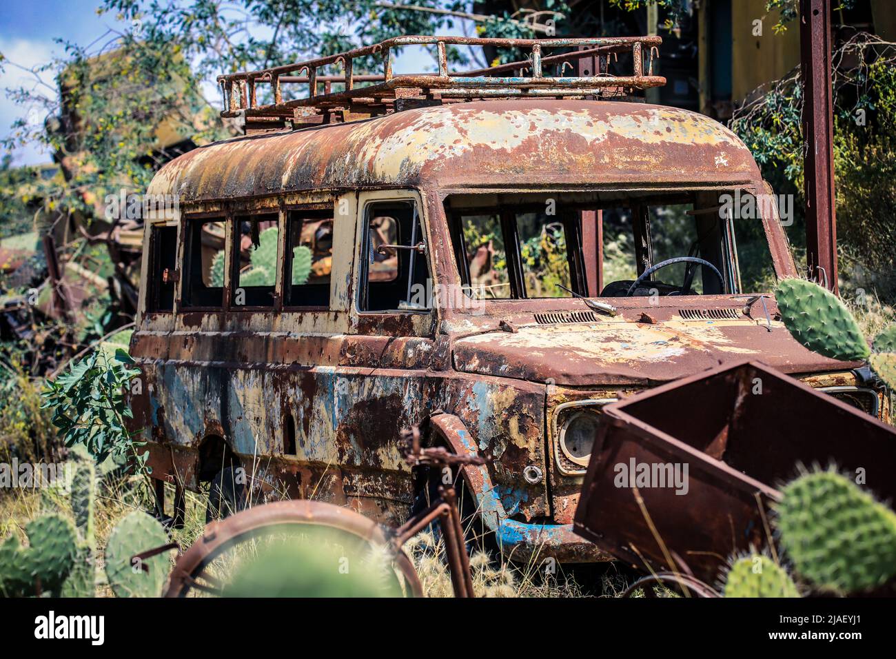 Rusted and Crushed Buses on the Tank Graveyard in Asmara, Eritrea Stock ...