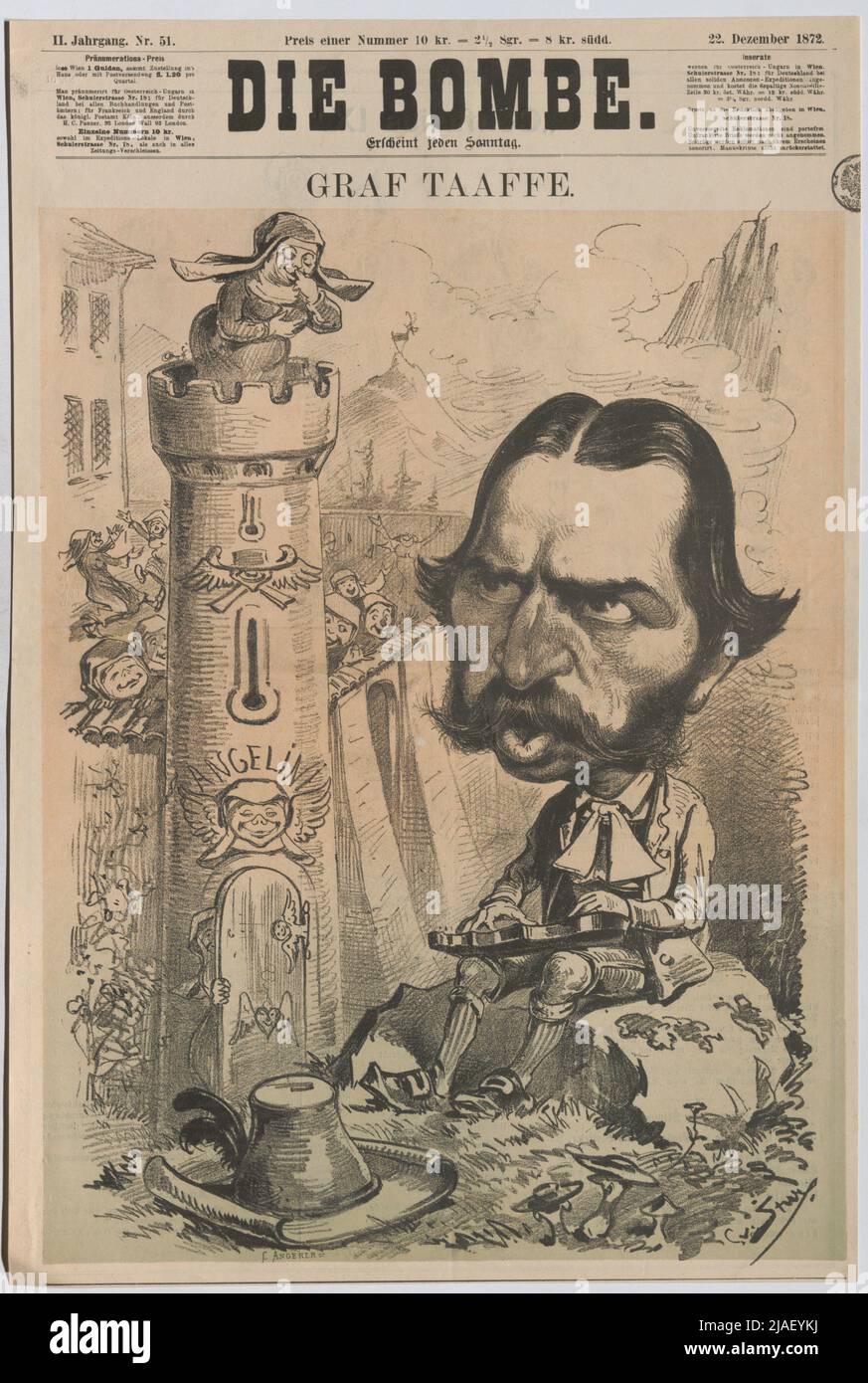 Count Taaffe. ". Eduard Graf Taaffe as a knight Toggenburg in front of ...