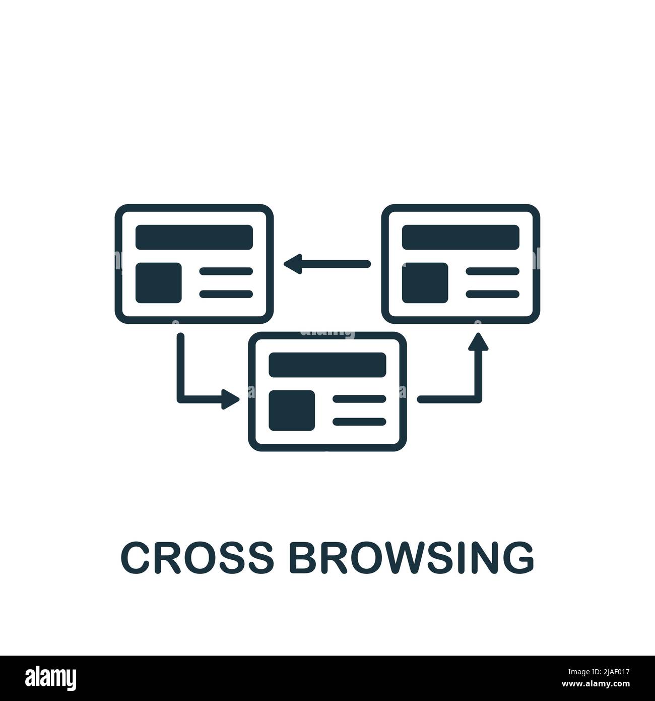 Cross Browsing icon. Monochrome simple Web Development icon for ... Cross Browsing icon. Monochrome simple Web Development icon for ...