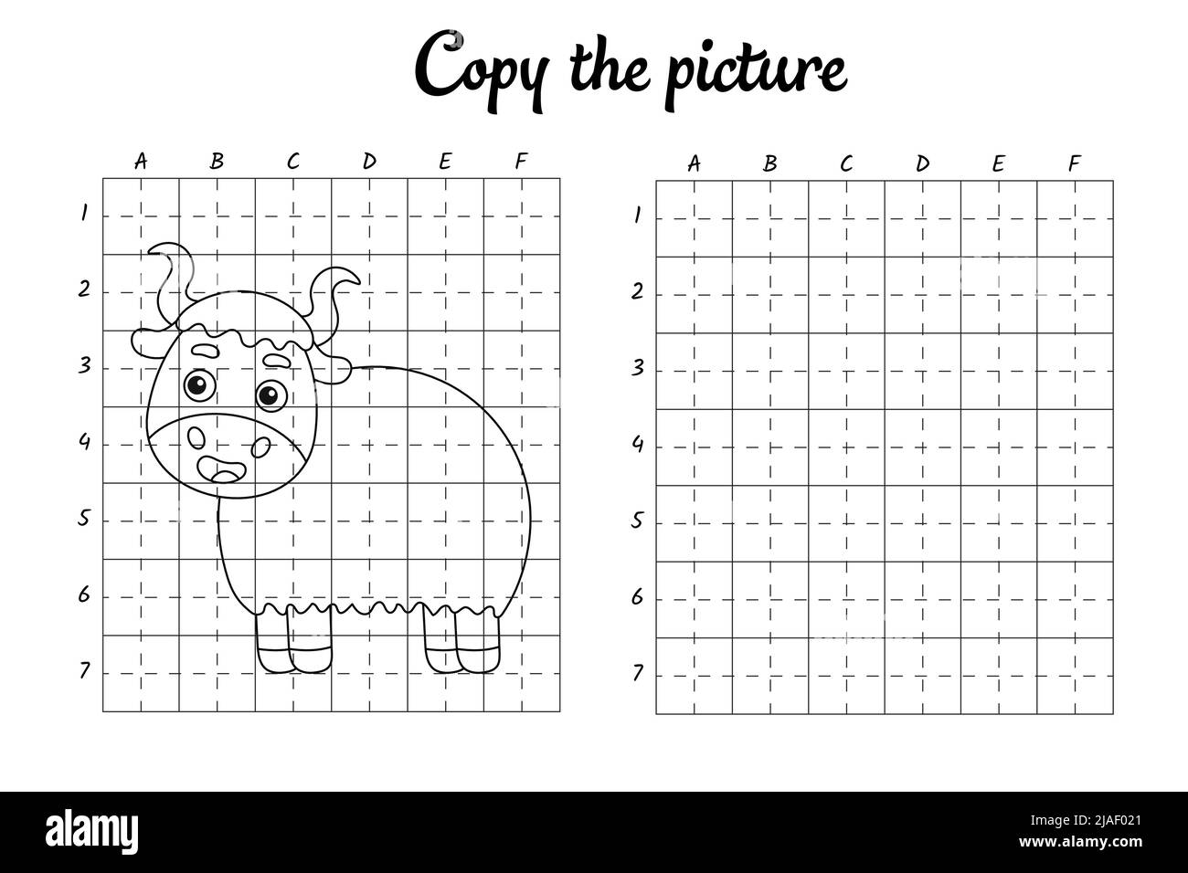 Copy the picture. Draw by grid. Coloring book pages for kids ...