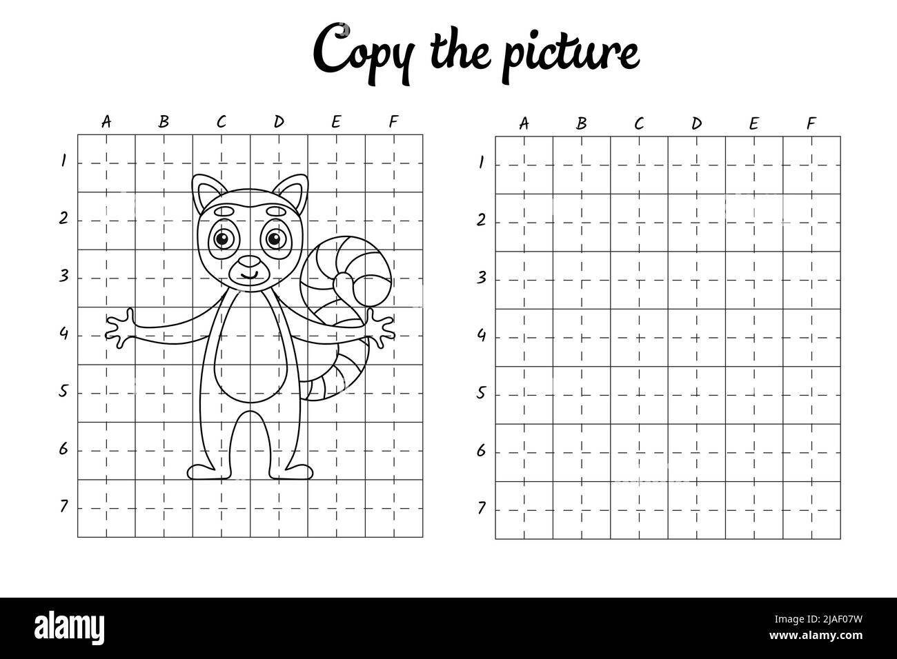 Copy the picture. Draw by grid. Coloring book pages for kids ...