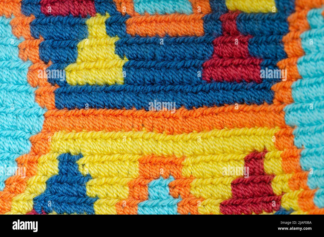 Wayuu Guajiro weaving. Colorful susu bag texture in different shapes ...