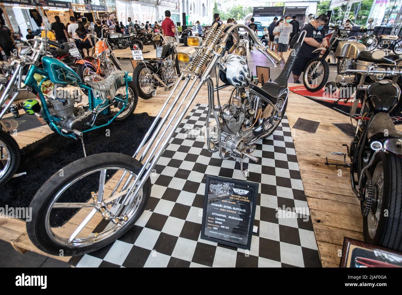 Bangkok, Thailand. 29th May, 2022. A custom motorcycle at the Festival ...