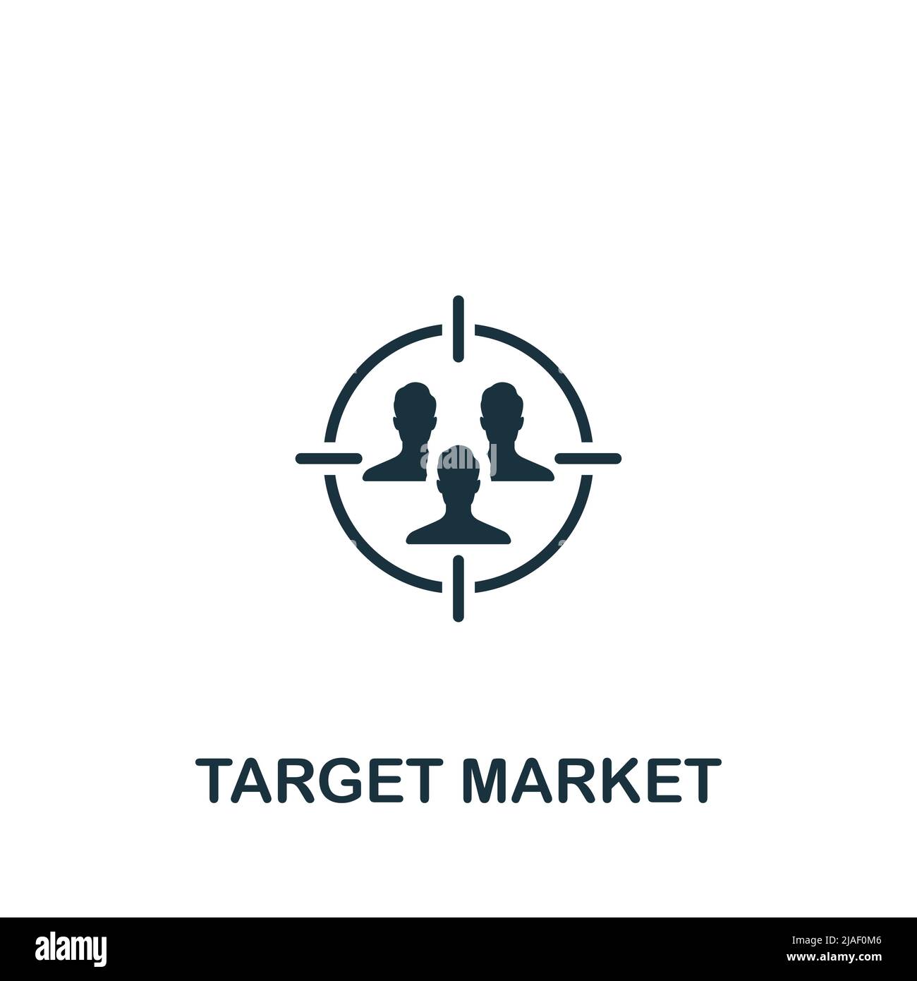 Target Market icon. Monochrome simple Web Development icon for ...