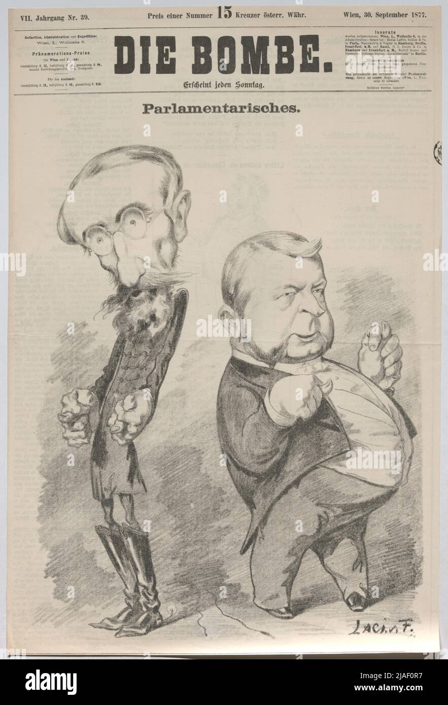 Prince Auersperg and Count Tisza; Parliamentary (title page of "Die ...