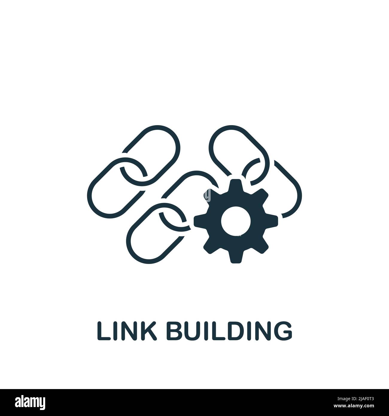 Link Building icon. Monochrome simple Web Development icon for ... Link Building icon. Monochrome simple Web Development icon for ...