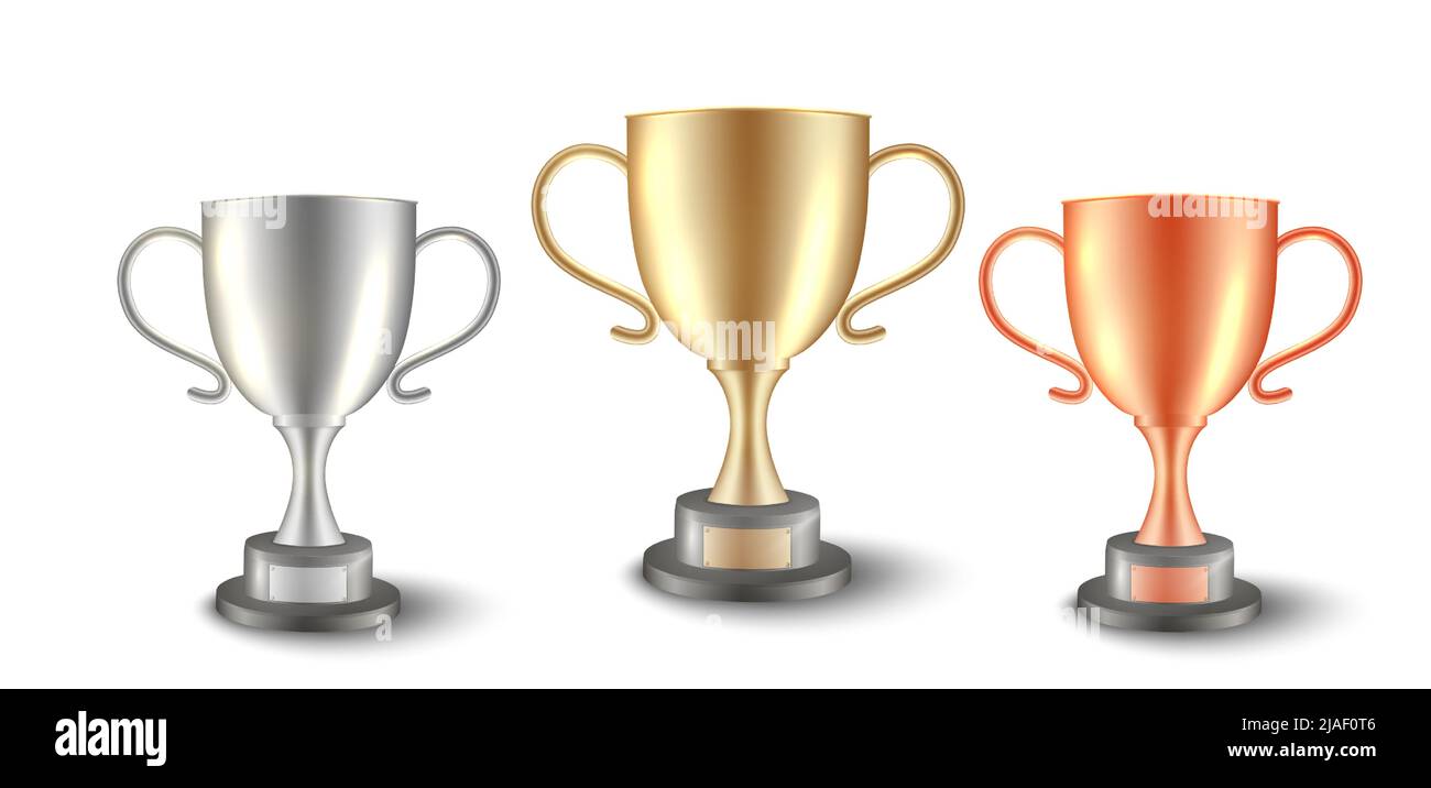 The three golden cups Stock Vector Images - Alamy