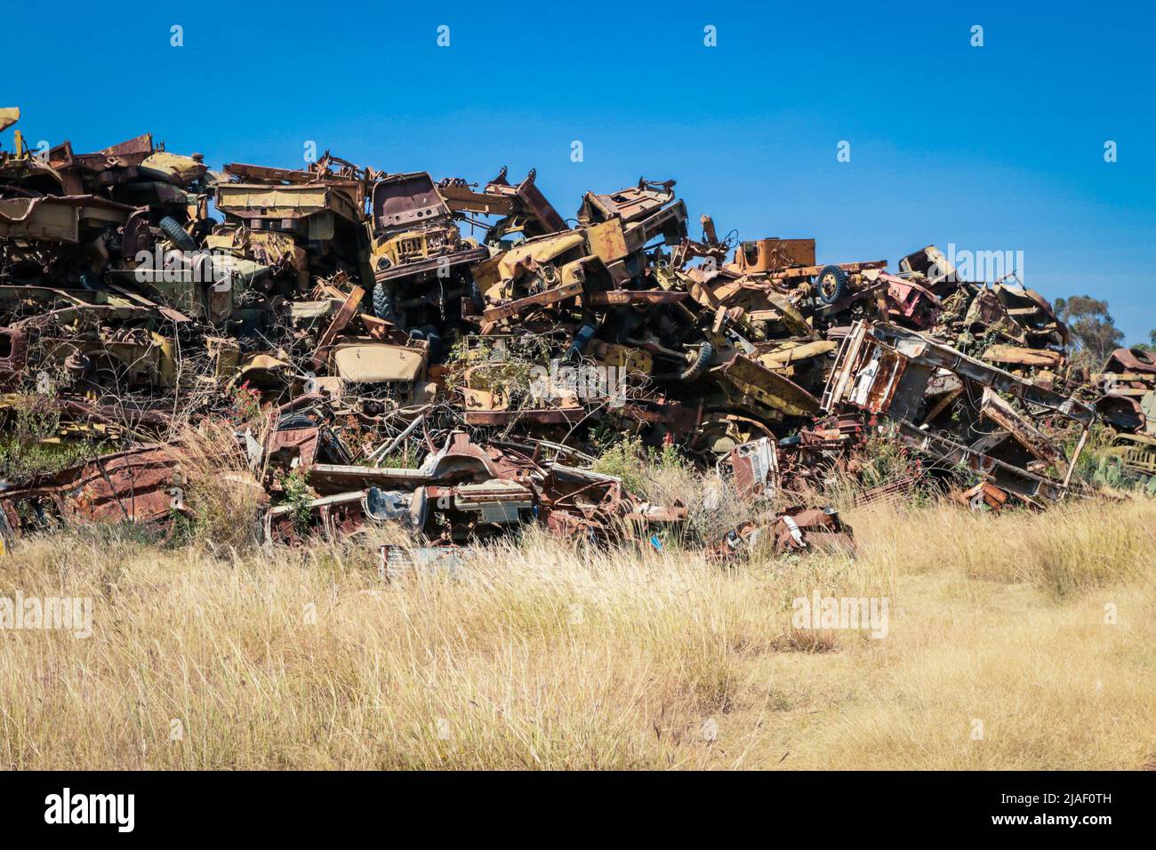 Abandoned Army Tanks on the Tank Graveyard in Asmara, Eritrea Stock ...