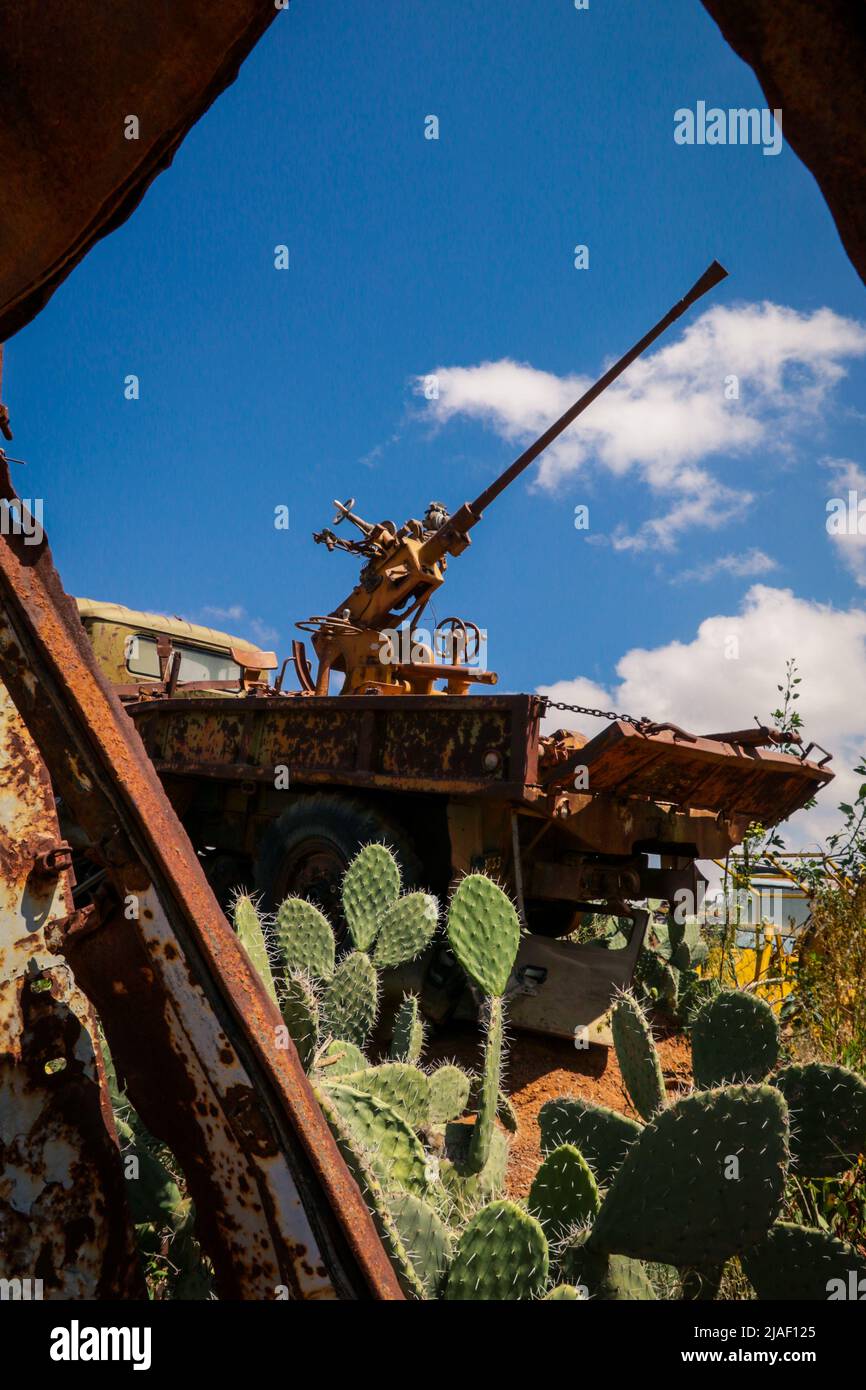 Abandoned Army Tanks on the Tank Graveyard in Asmara, Eritrea Stock ...