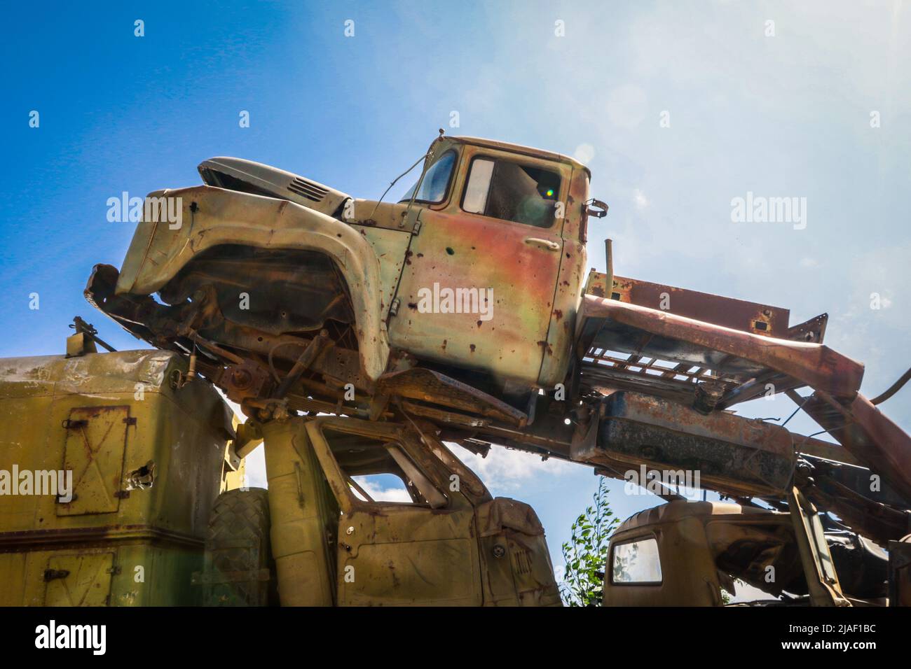Abandoned Army Tanks on the Tank Graveyard in Asmara, Eritrea Stock ...