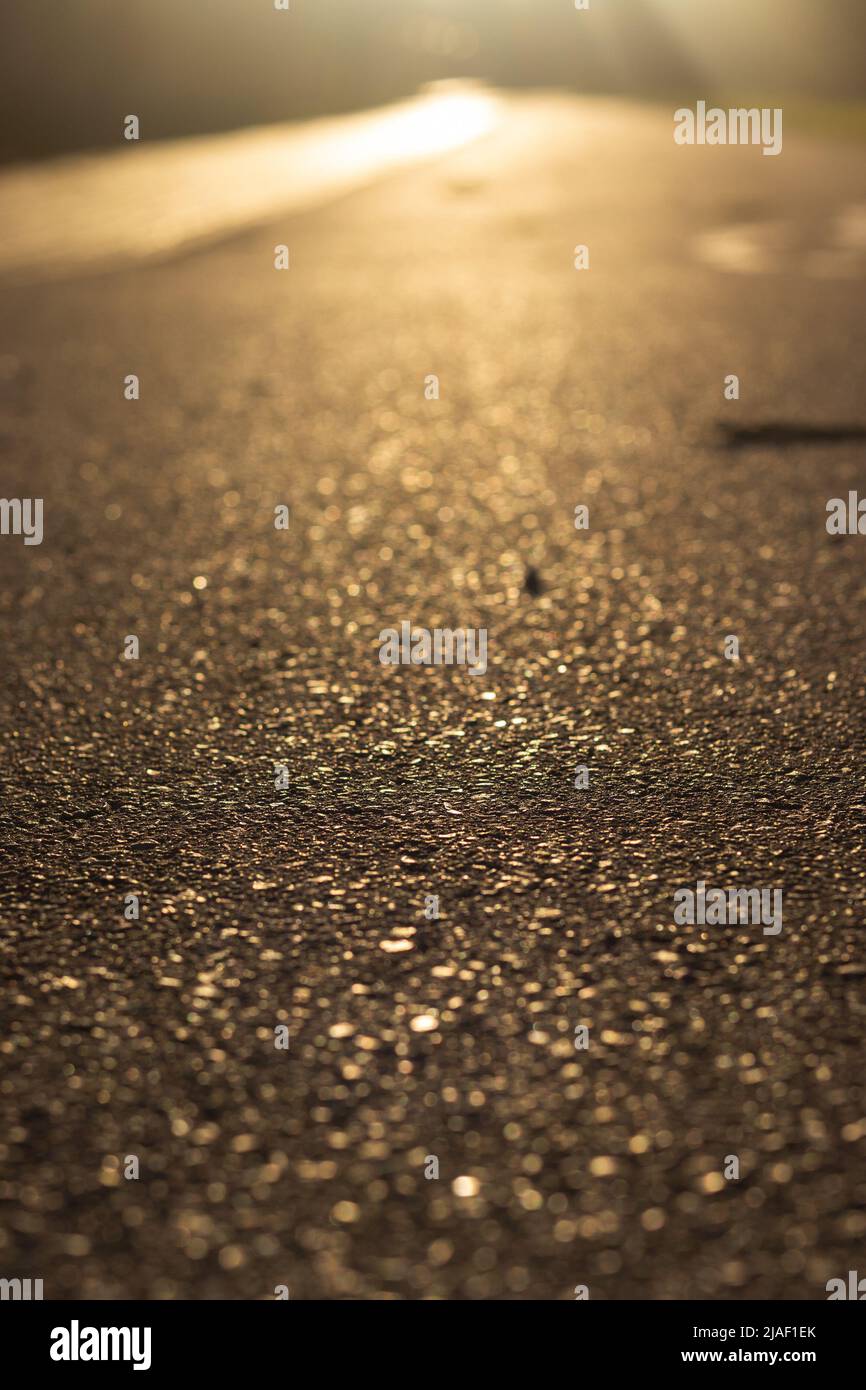 Stunning sunset view with road Stock Photo - Alamy