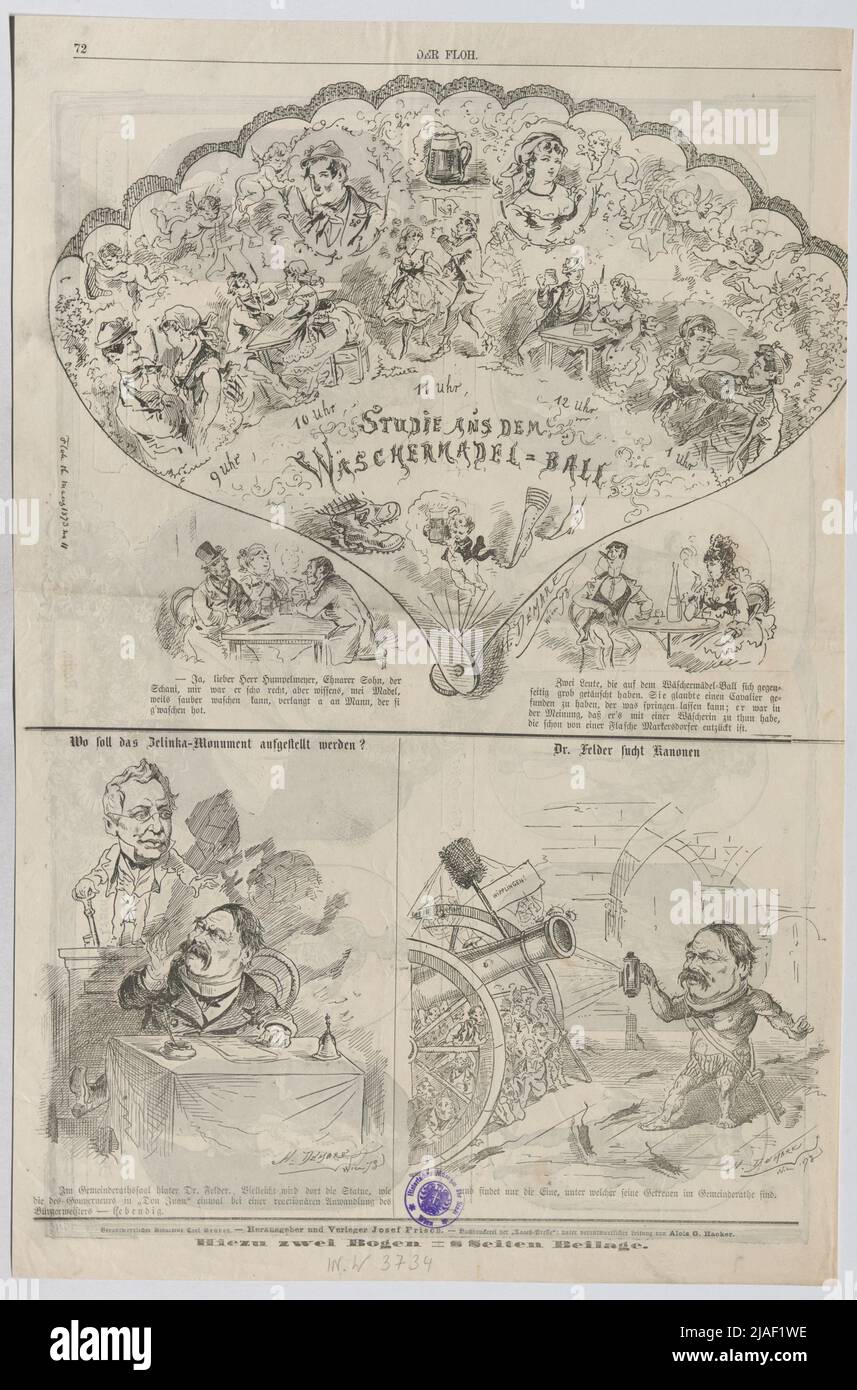 La Roche ". Bust of Karl von La Roche, plus 10 illustrations of his ...