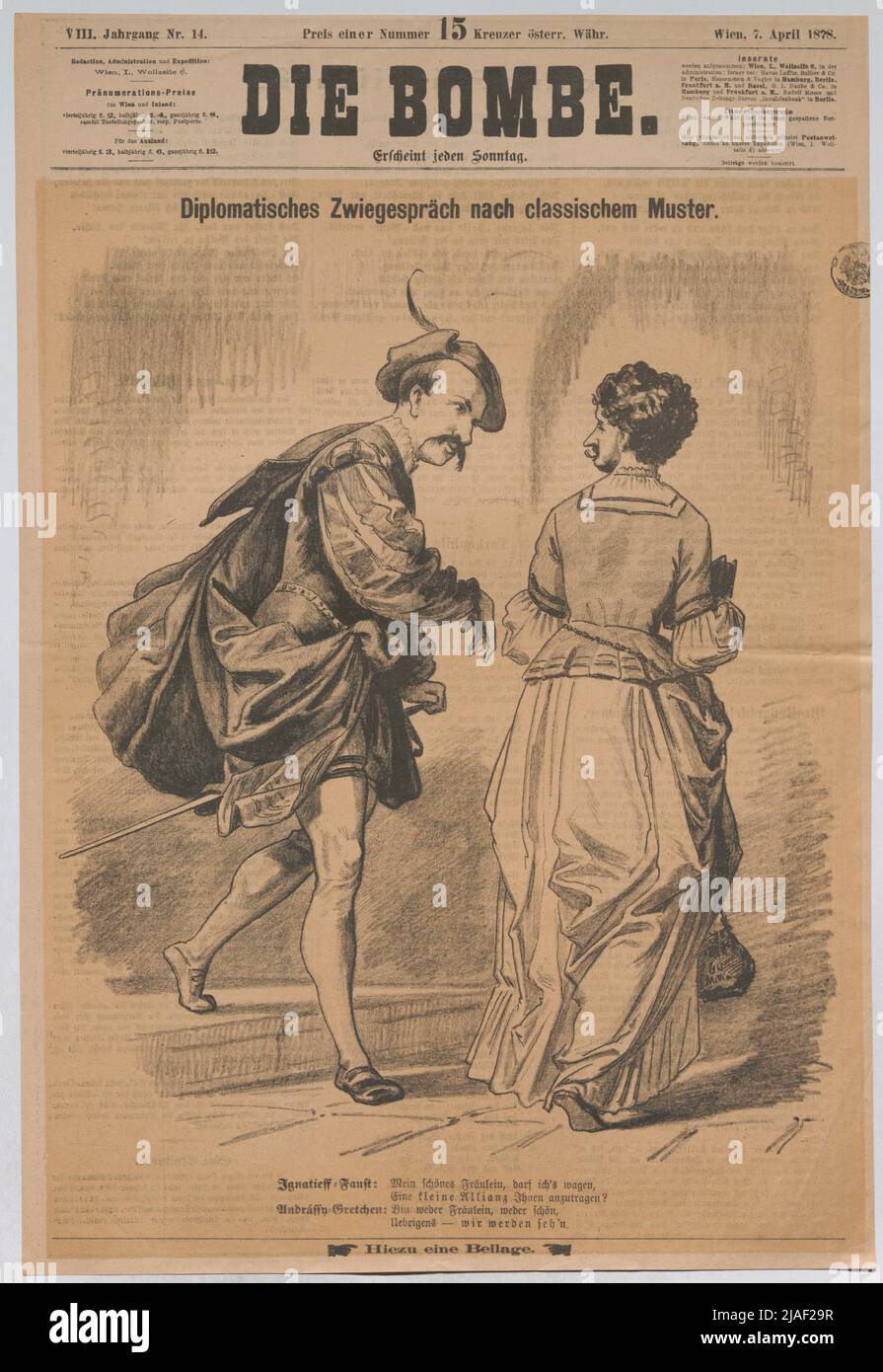 Count Andrassy; Ignateff; "Diplomatic dialogue according to a classic pattern" (title page of ...