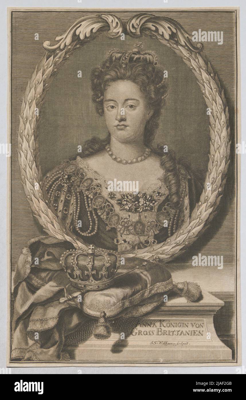 Anna Queen of Gross Brittania ". Johann Georg Wolffgang (1662-1744 ...