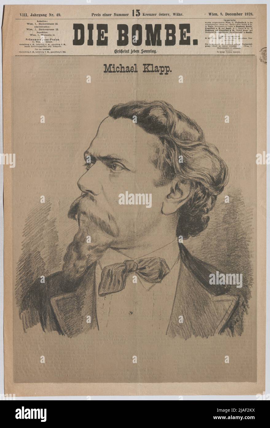 Michael Klapp. ". Michael Klapp, writer and journalist (title page of" Die Bomb "). László ...