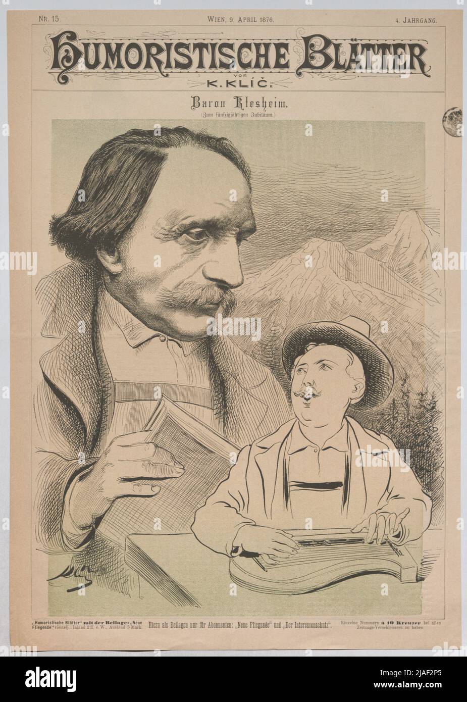 Baron Klesheim. (For the fifty anniversary.) ". Anton Baron von ...