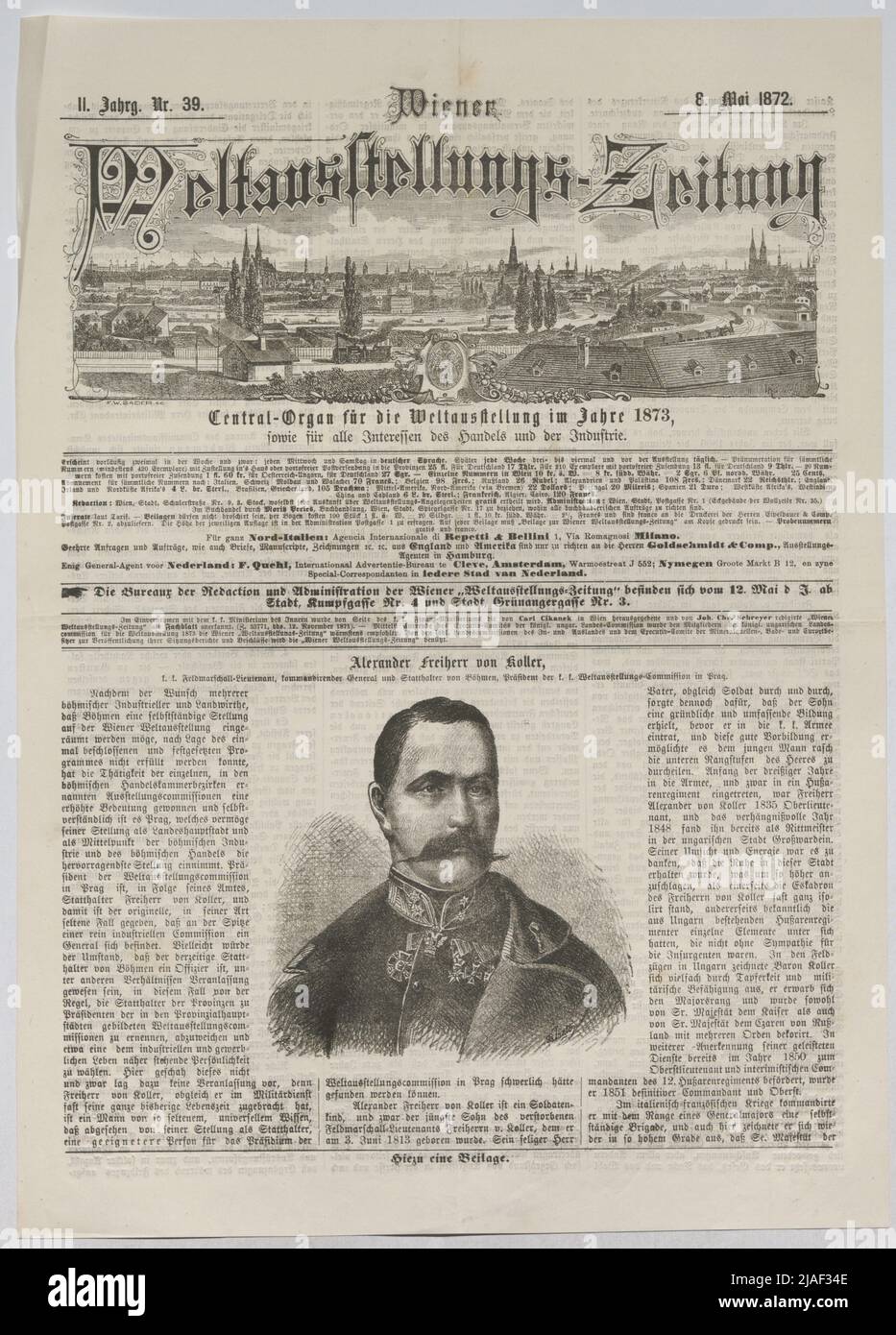 Alexander Freiherr von Koller, k. k. Field marshal lieutenant ...