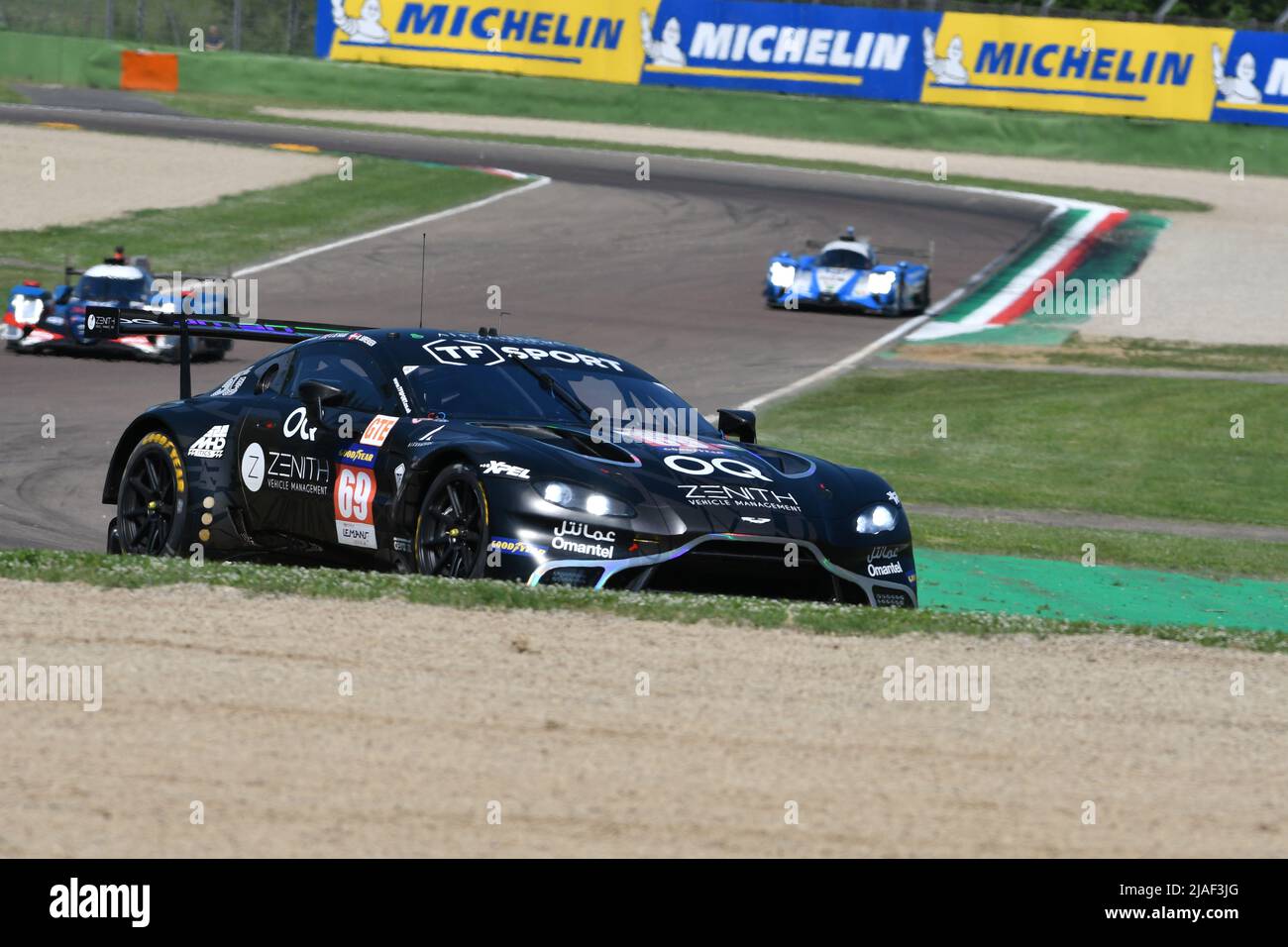 Imola, 12 May 2022: #69 Aston Martin Vantage AMR of OMAN RACING WITH TF ...