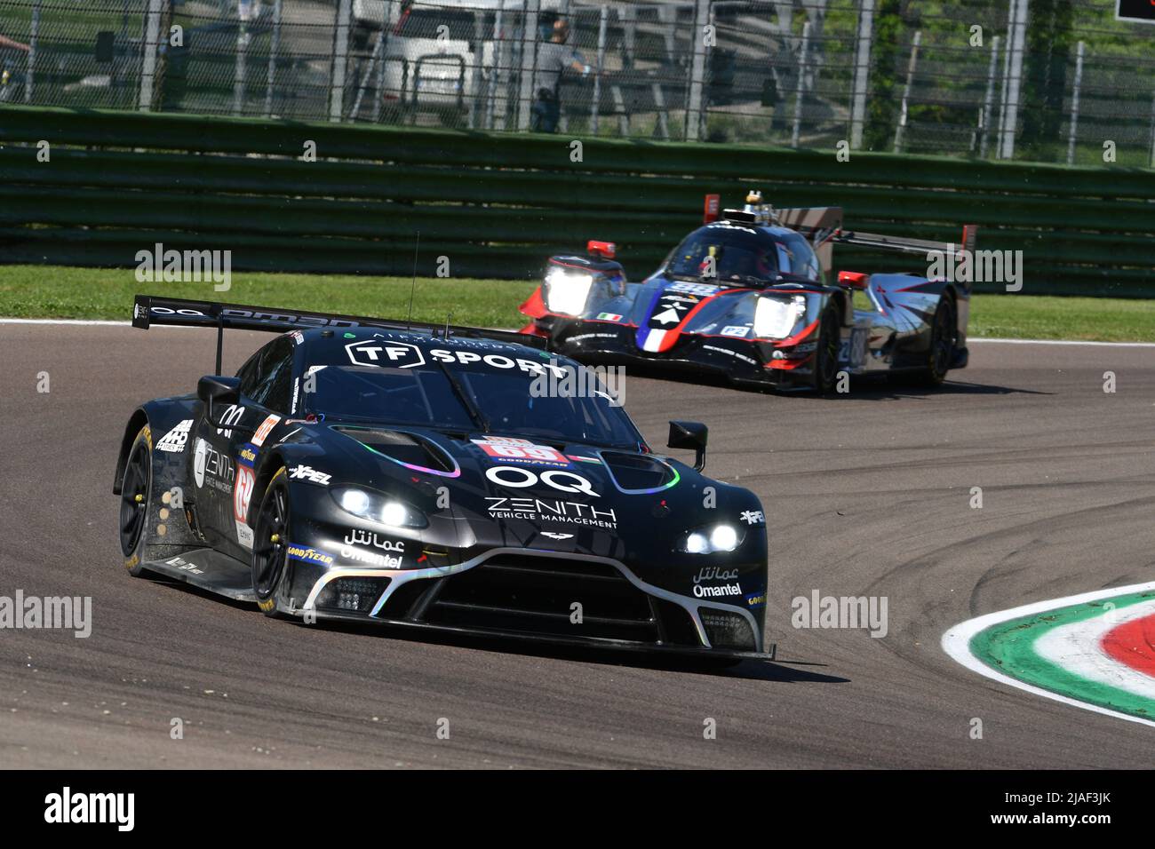 Imola, 12 May 2022: #69 Aston Martin Vantage AMR of OMAN RACING WITH TF ...