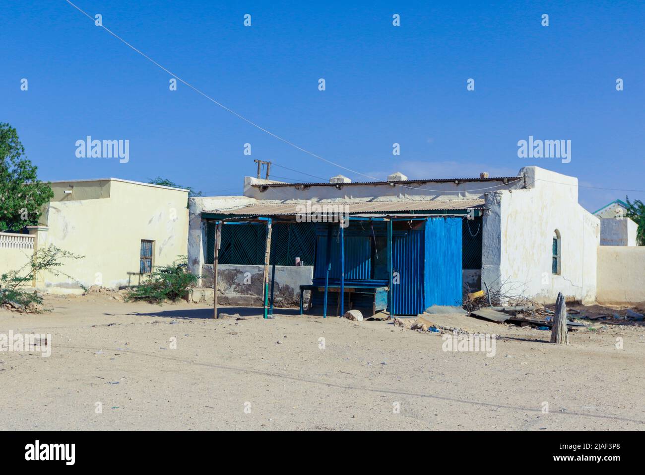 Interesting View to an Old and Ruined Somalian Houses and Building of ...