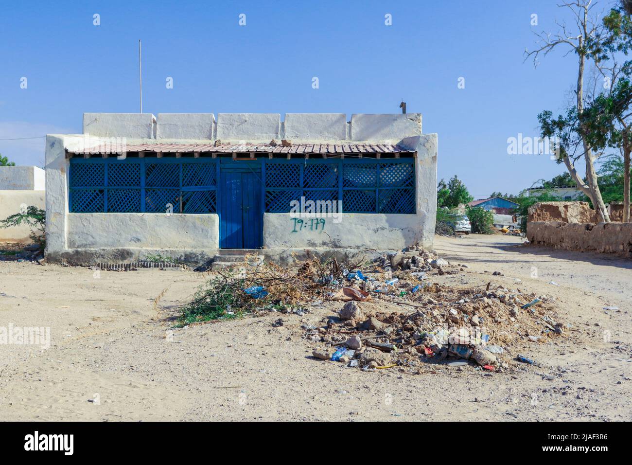 Interesting View to an Old and Ruined Somalian Houses and Building of ...