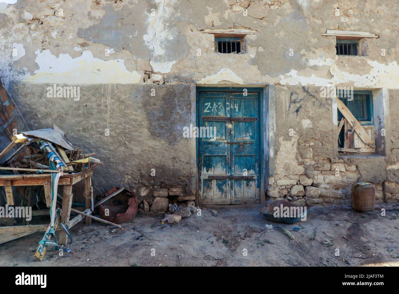 Interesting View to an Old and Ruined Somalian Houses and Building of ...