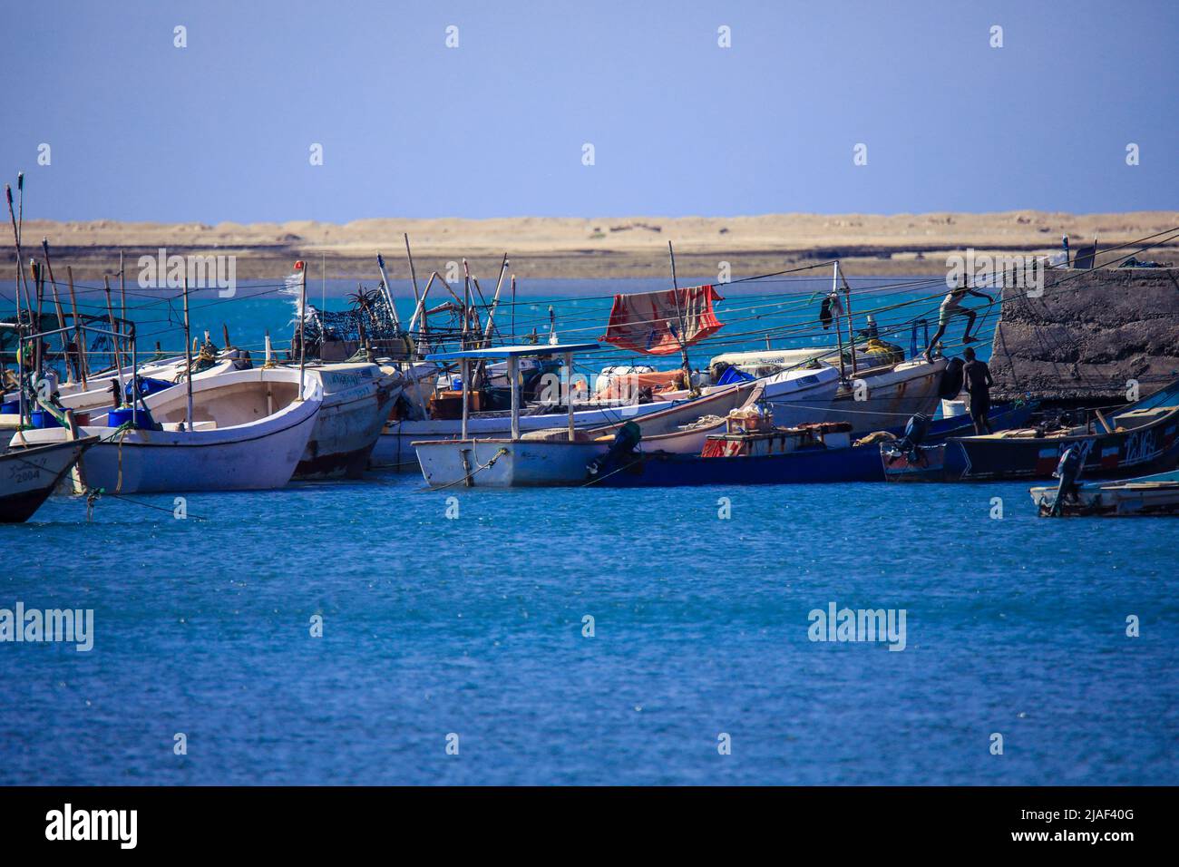Old, Rusted and Colorful Fishing Boats and Ships in the Somalian ...