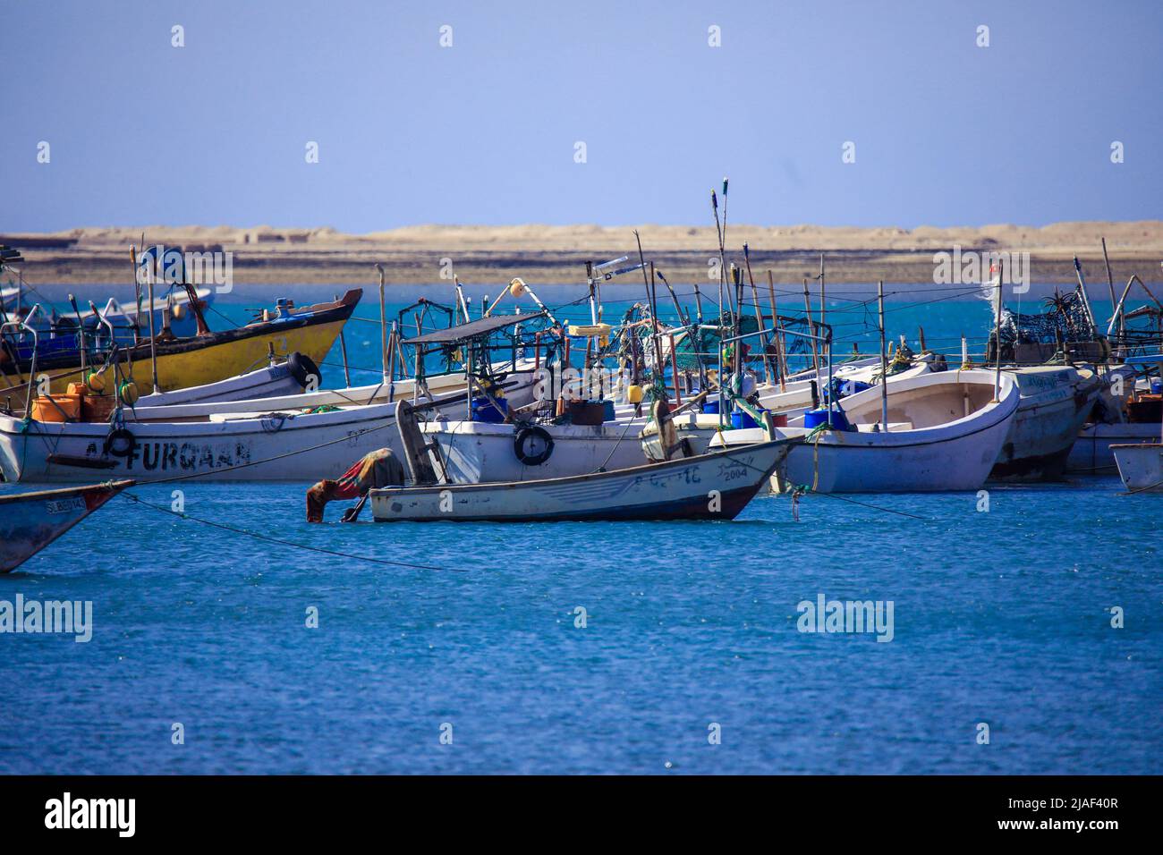 Old, Rusted and Colorful Fishing Boats and Ships in the Somalian ...