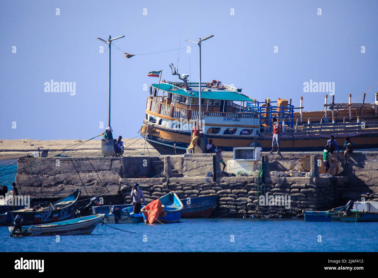 Old, Rusted and Colorful Fishing Boats and Ships in the Somalian ...