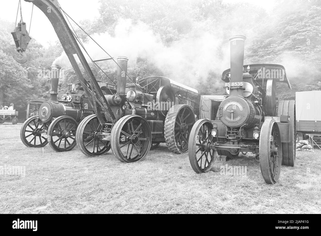 Burrell steam traction engine Black and White Stock Photos & Images - Alamy