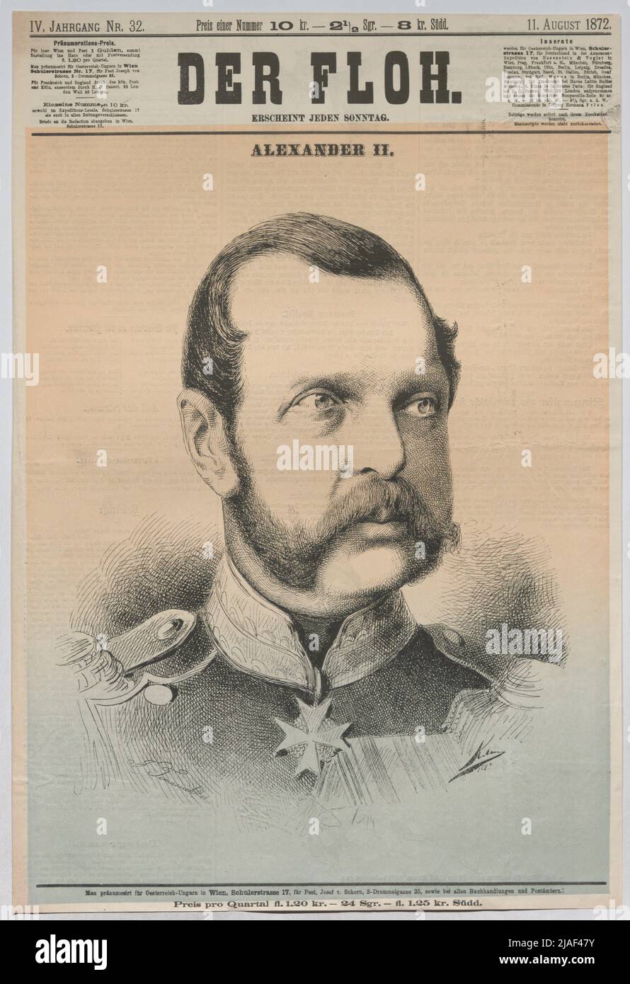 Alexander II .. Tsar Alexander II (title page of "Der Floh"). Karl Klic ...