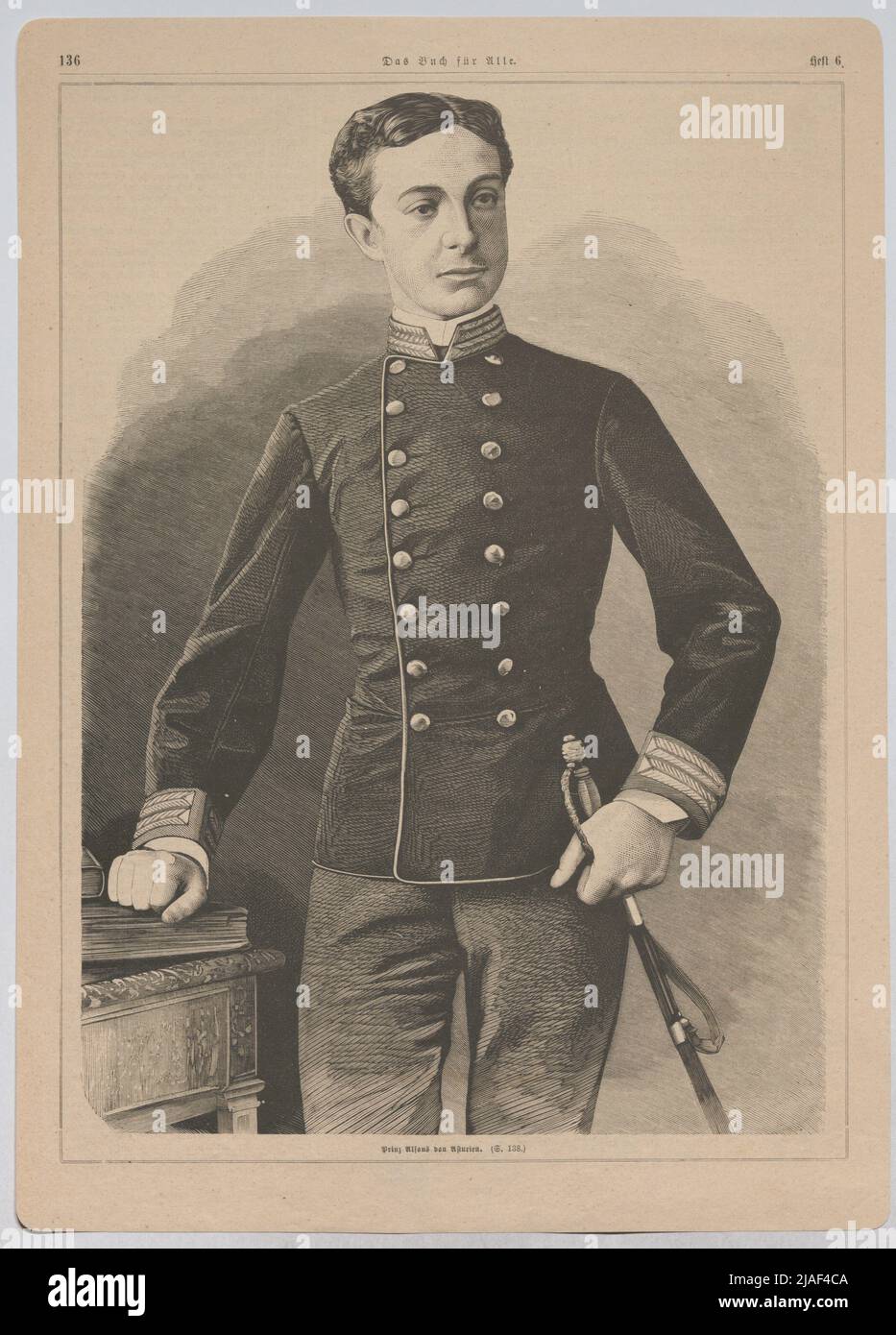 Prince Alfons of Asturia (from "The Book for All"). Unknown Stock Photo ...