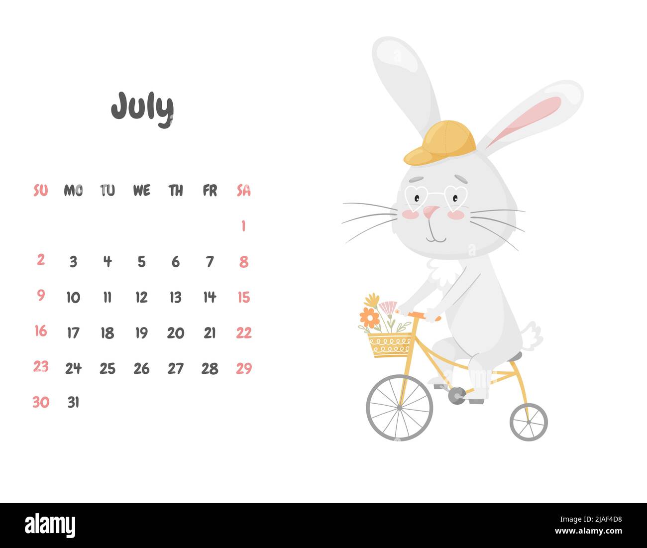 Rabbit july Stock Vector Images - Alamy
