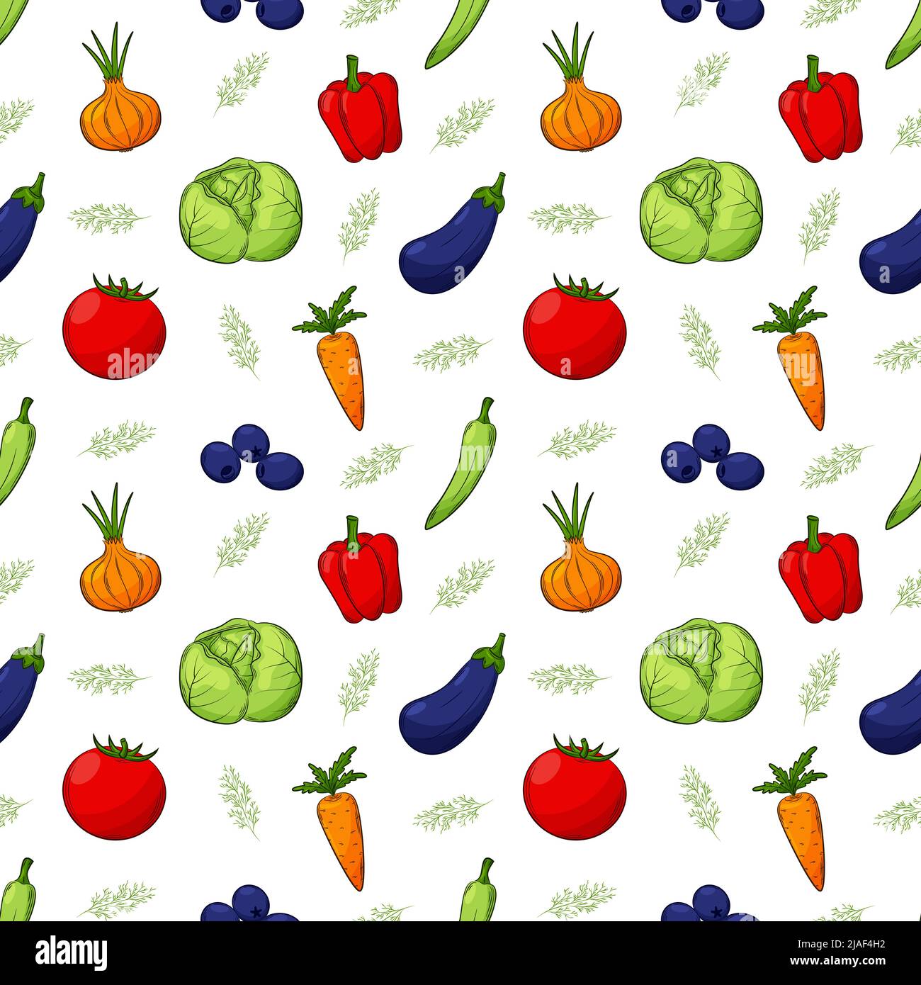 Vegetables seamless pattern in Stock Vector Images - Alamy