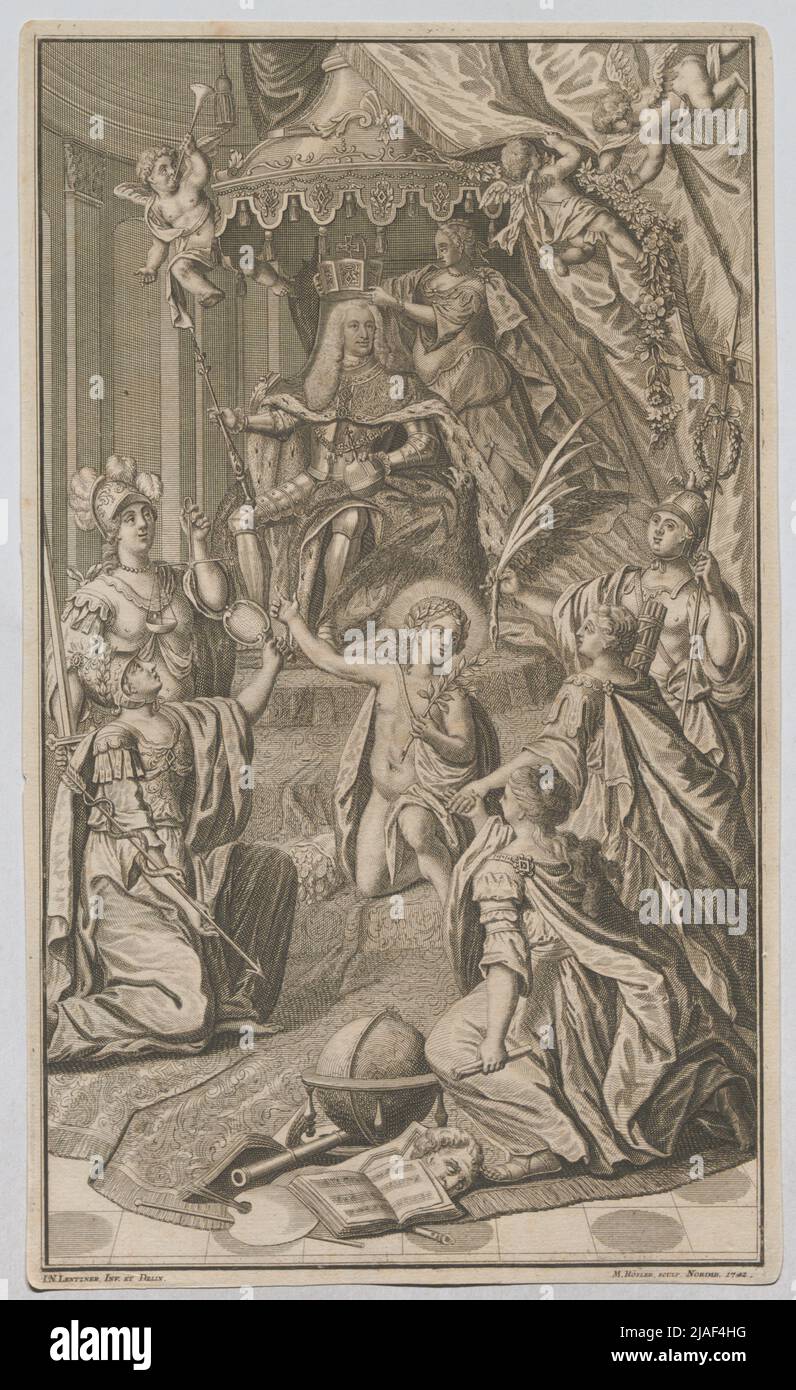 Allegorical representation of the imperial coronation of Charles VII ...