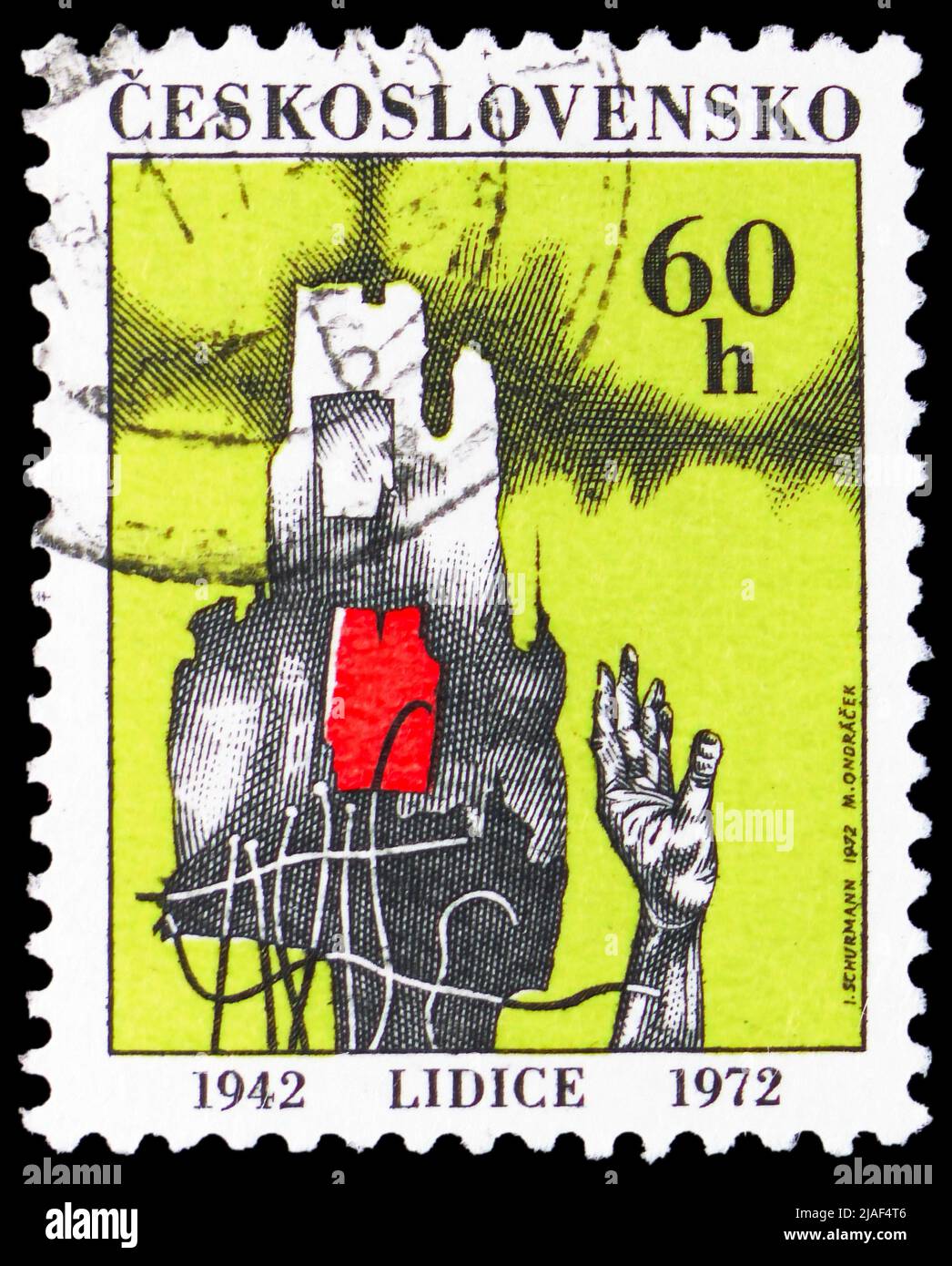 MOSCOW, RUSSIA - MAY 14, 2022: Postage stamp printed in Czechoslovakia ...