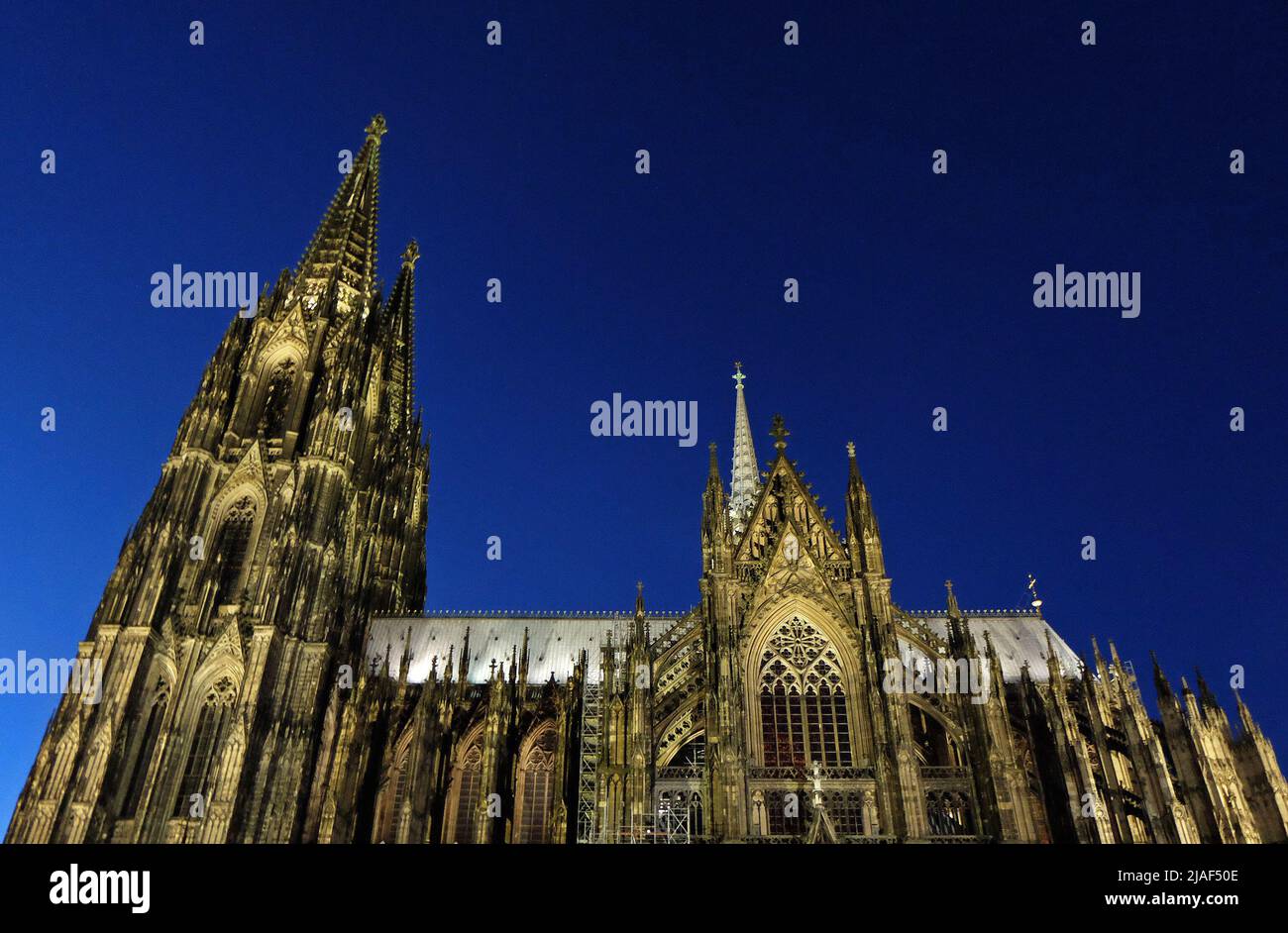 Exterior European design and architecture of Cologne Roman Catholic ...