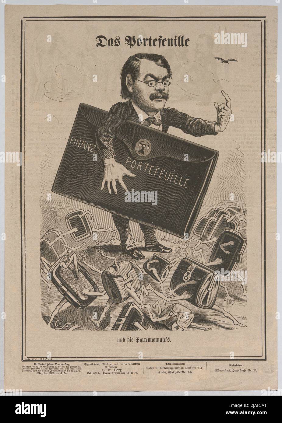 The portfolio and the wallet; Finance Minister Rudolf Brestel ...