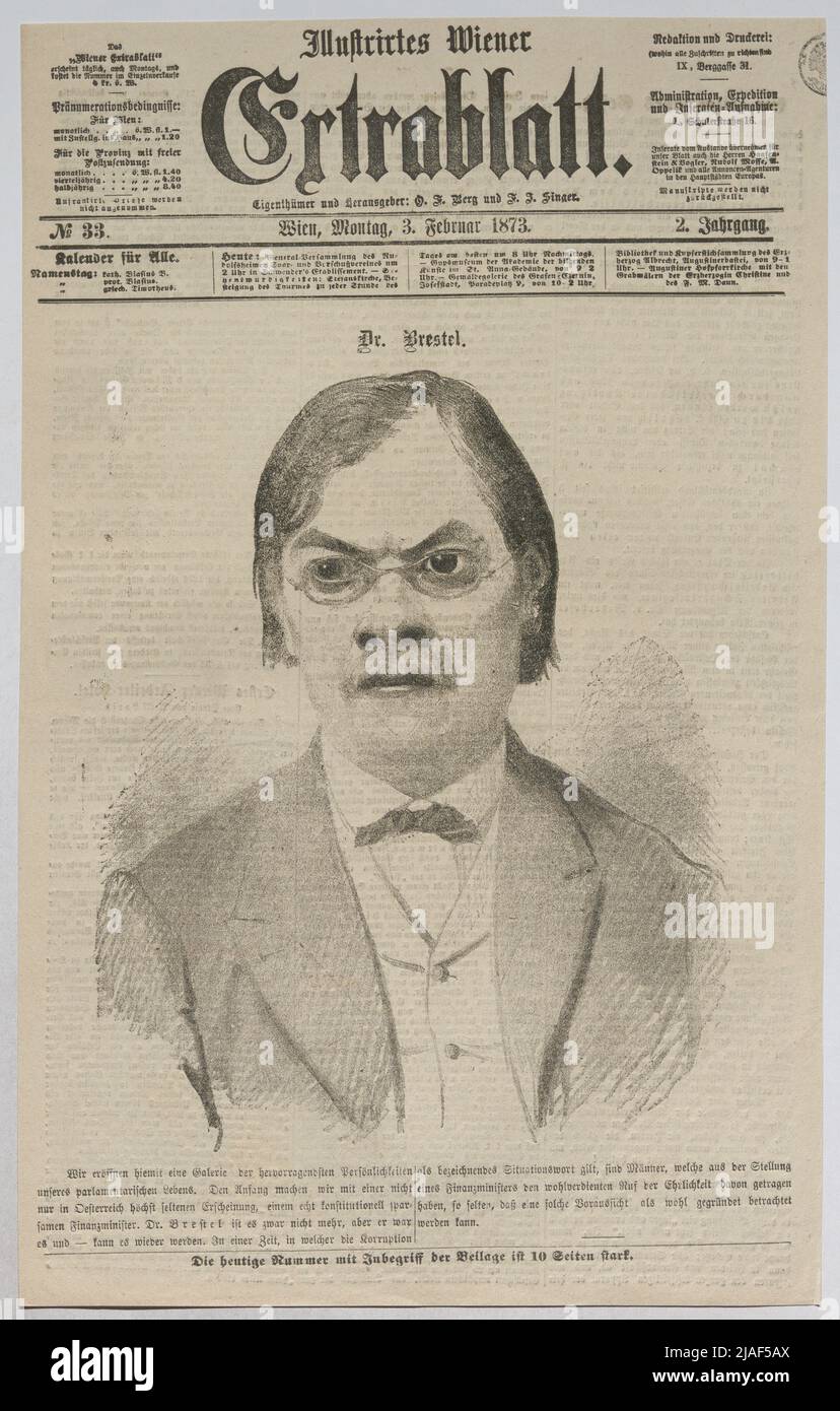 Dr. Brestel ("Illustrirtes Wiener Extrablatt"). Unknown Stock Photo - Alamy