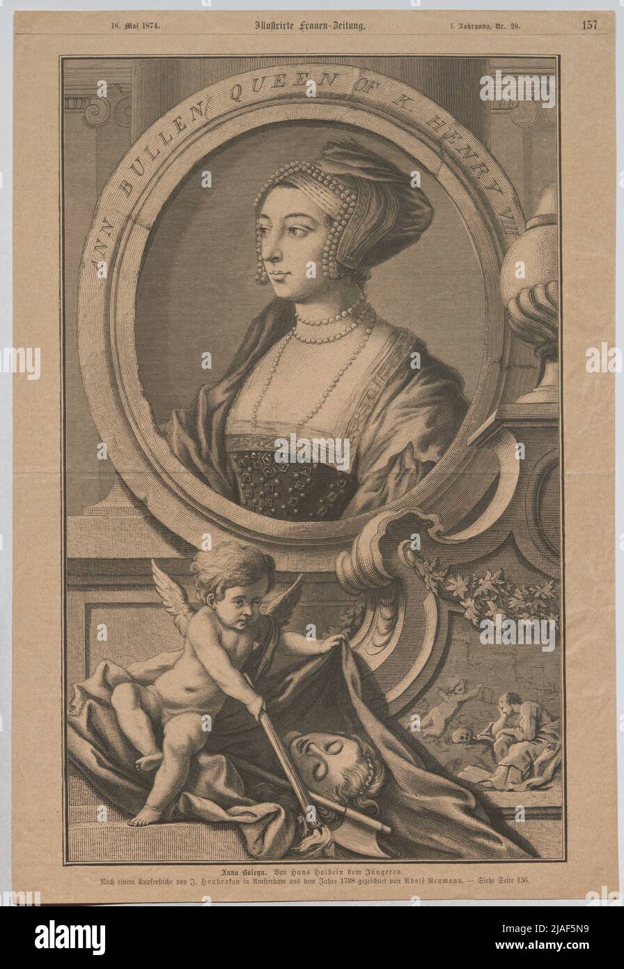 Ann Bullen, Queen of K. Henry VIII ". Anne Boleyn (newspaper wood ...