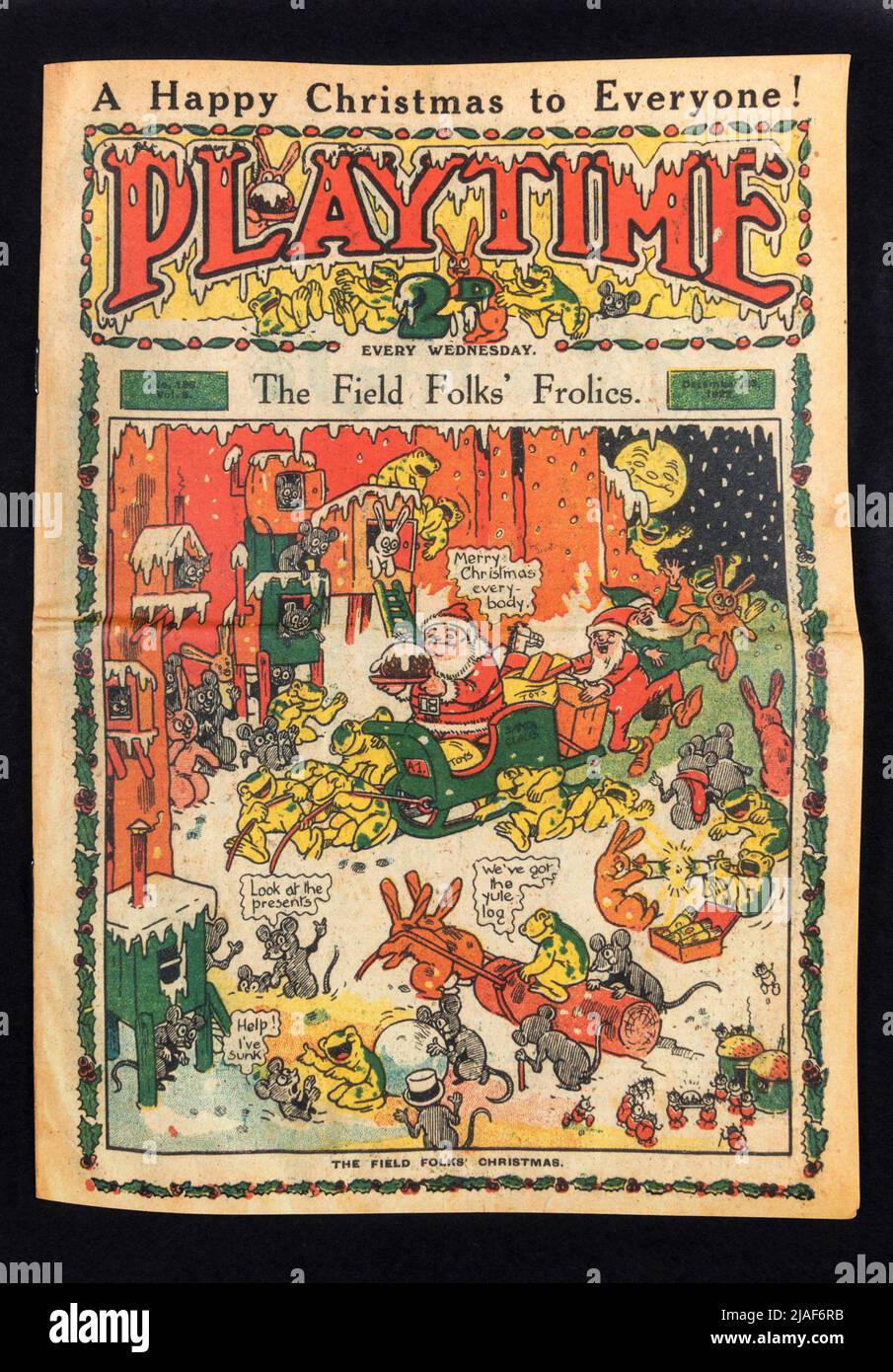 Front page of the 'Playtime' magazine comic Chrictstmas edition, 23rd ...