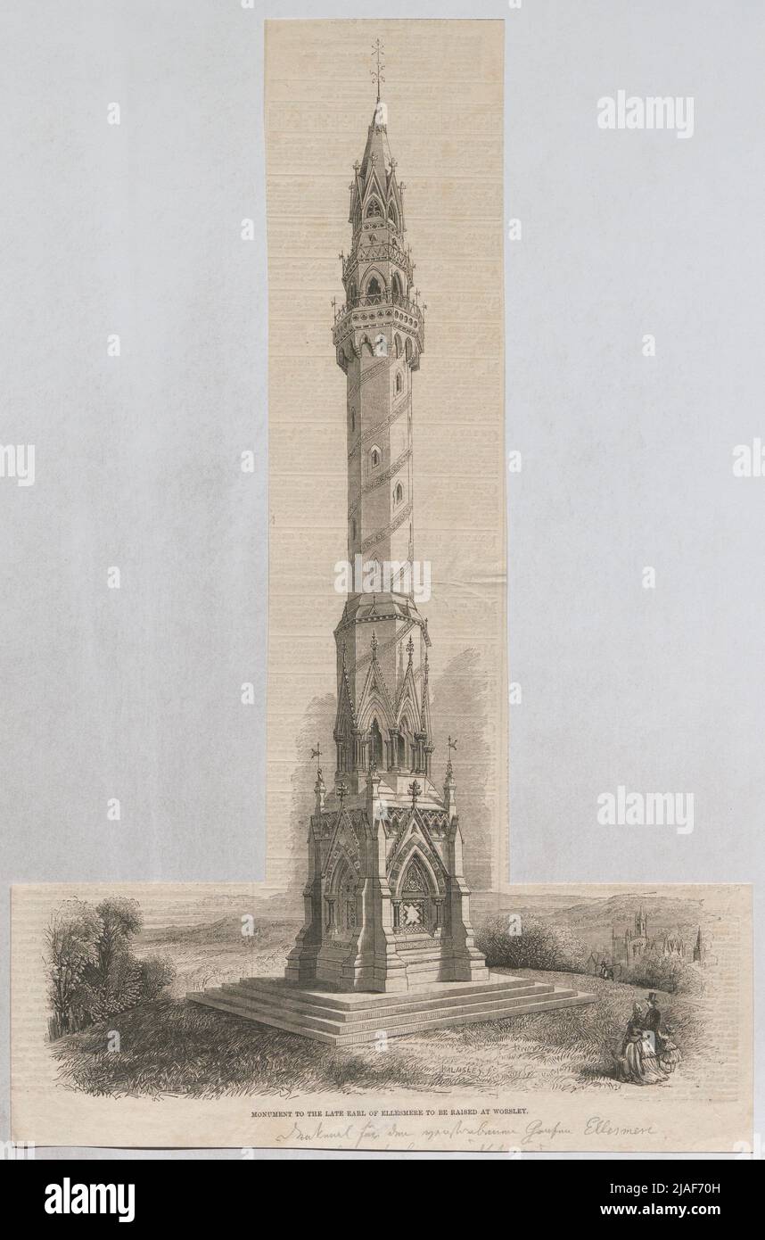MONUMENT TO THE LATE EARL OF ELLESMERE TO BE RAISED AT WORSLEY ...